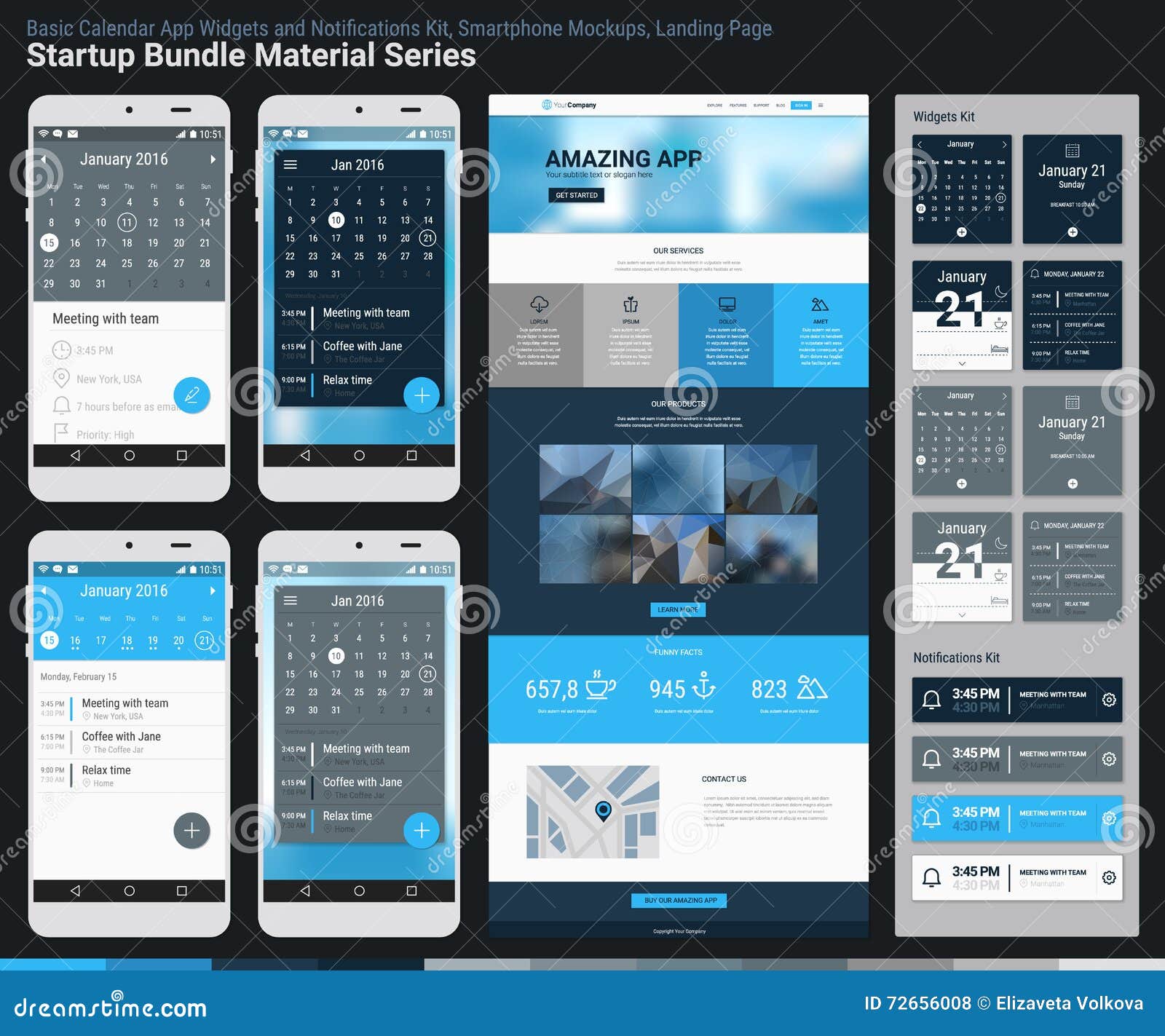 Startup Bundle Material Series. Mobile App UI and Landing Page Stock ... Startup Bundle Material Series. Mobile App UI and Landing Page Stock ...