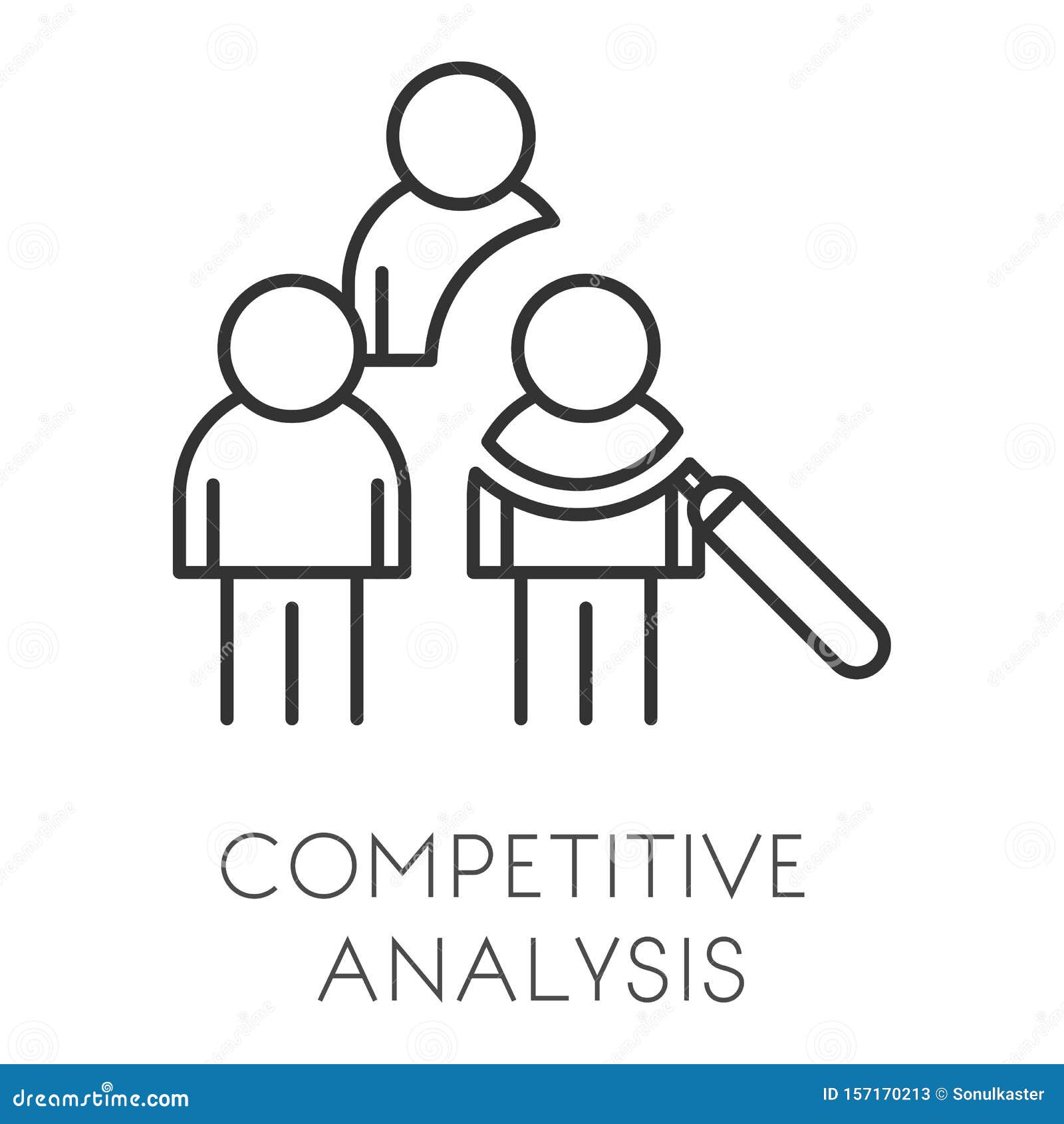 Startup and Business, Competitive Analysis or Data Analyzing Isolated ...