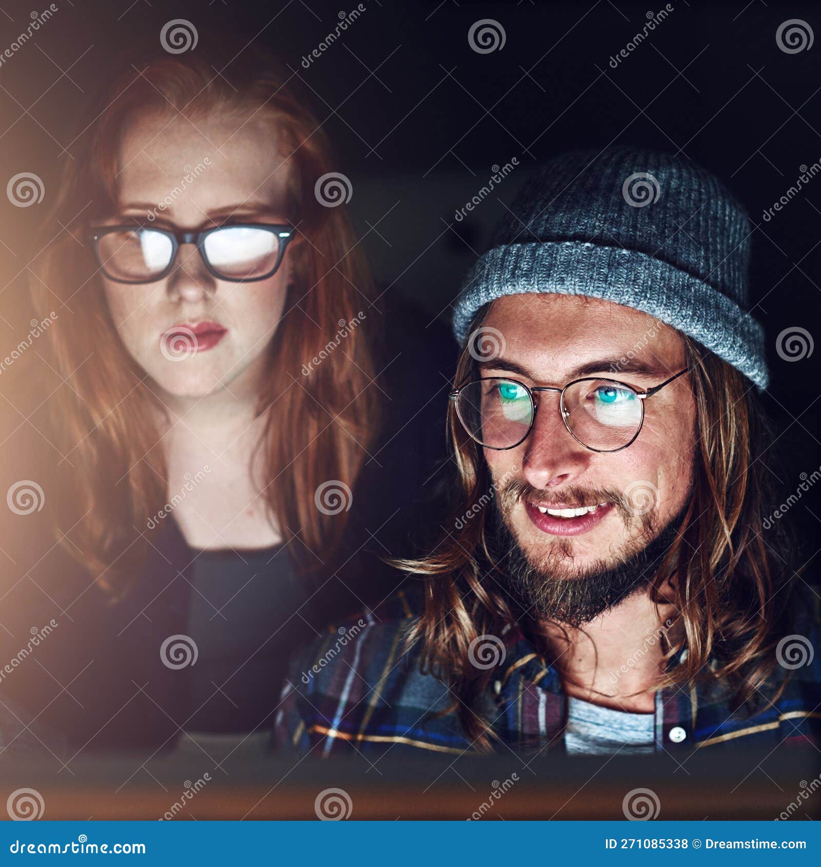 Startup Business, Computer and People Reading Web Design Code, Cloud ...