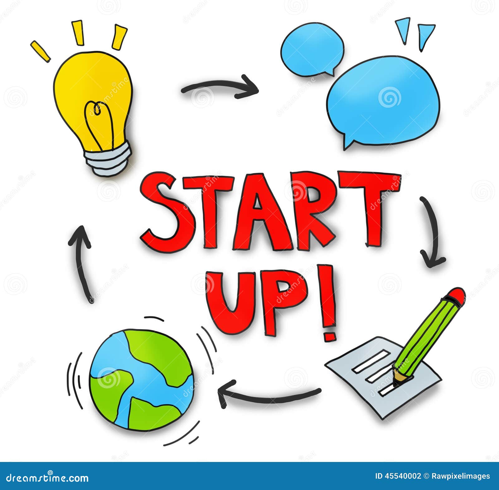 Startup Business Concepts with Related Symbols Stock Illustration ... Startup Business Concepts with Related Symbols Stock Illustration ...