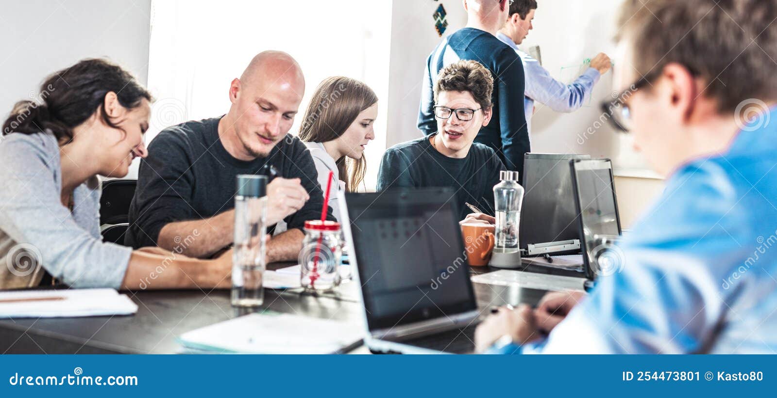 Startup Business and Entrepreneurship Problem Solving. Young AI ...