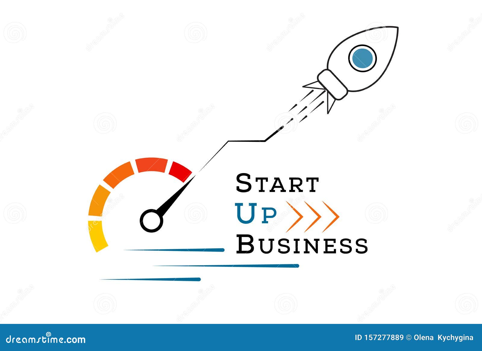 Startup Business Growth Concept. Successful Strategy. Rocket Launch ...