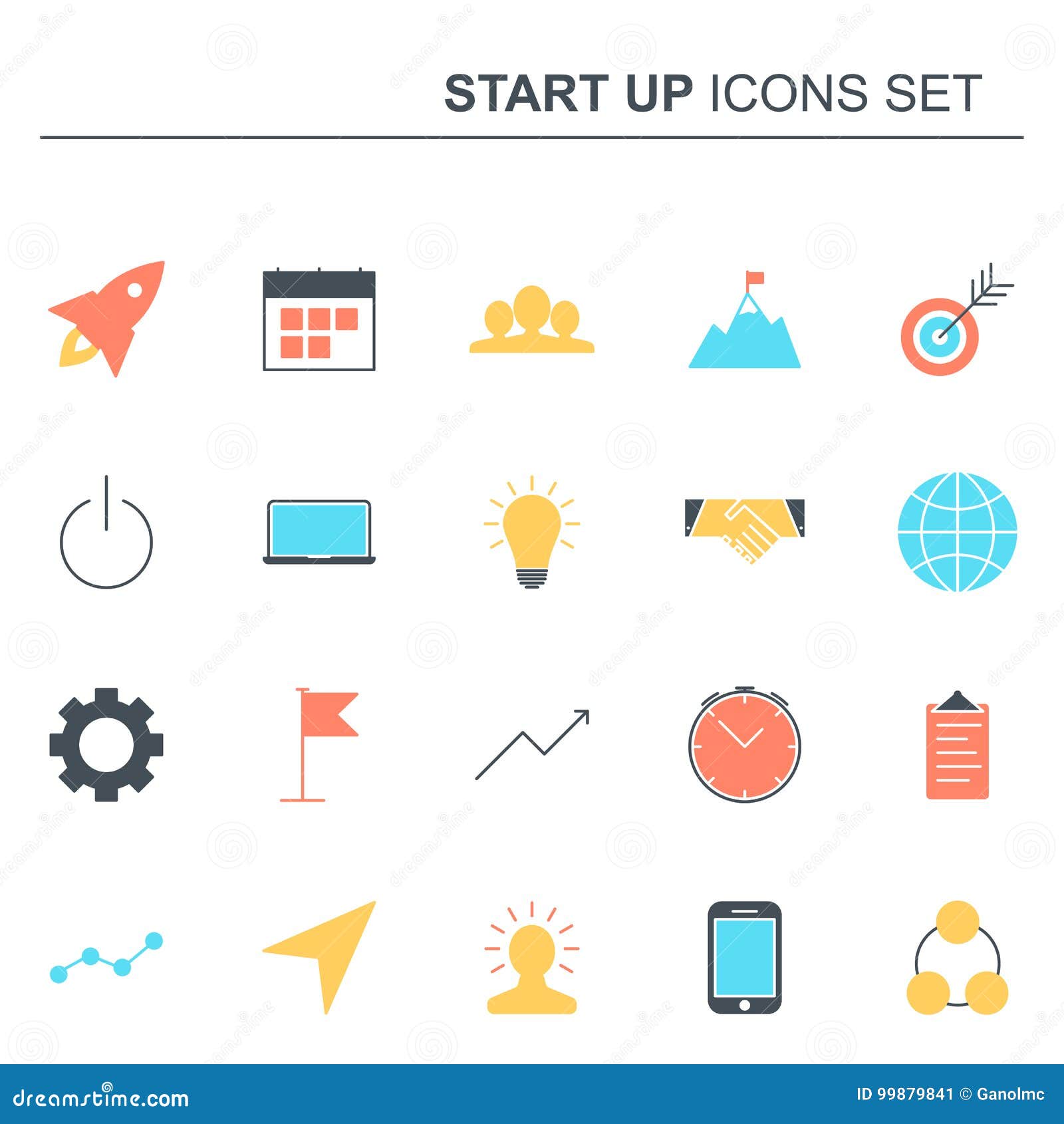 Startup and Business Icons Set. Vector Design Stock Vector ...