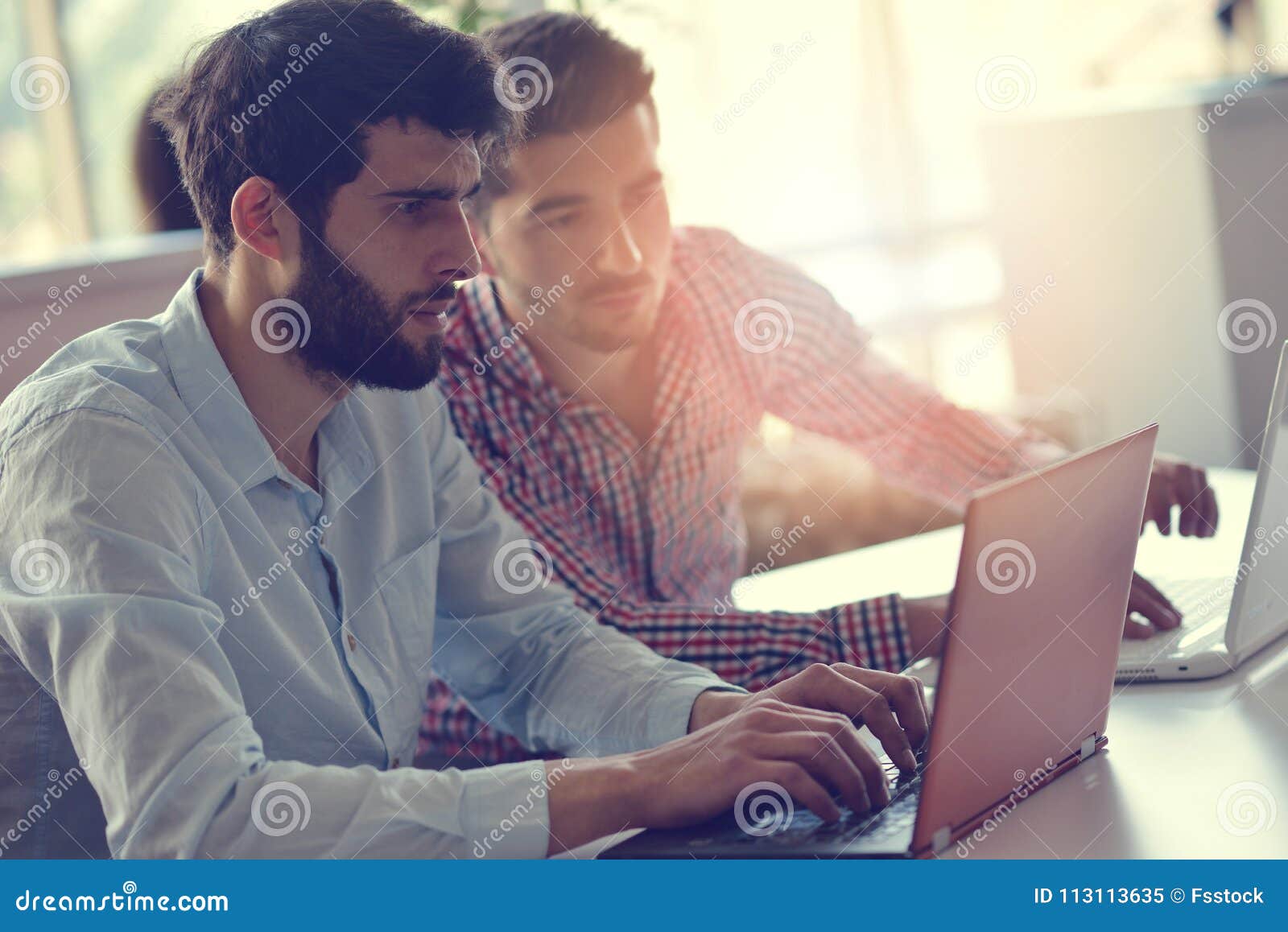 Startup Business People Group Working Everyday Job at Modern Office ...