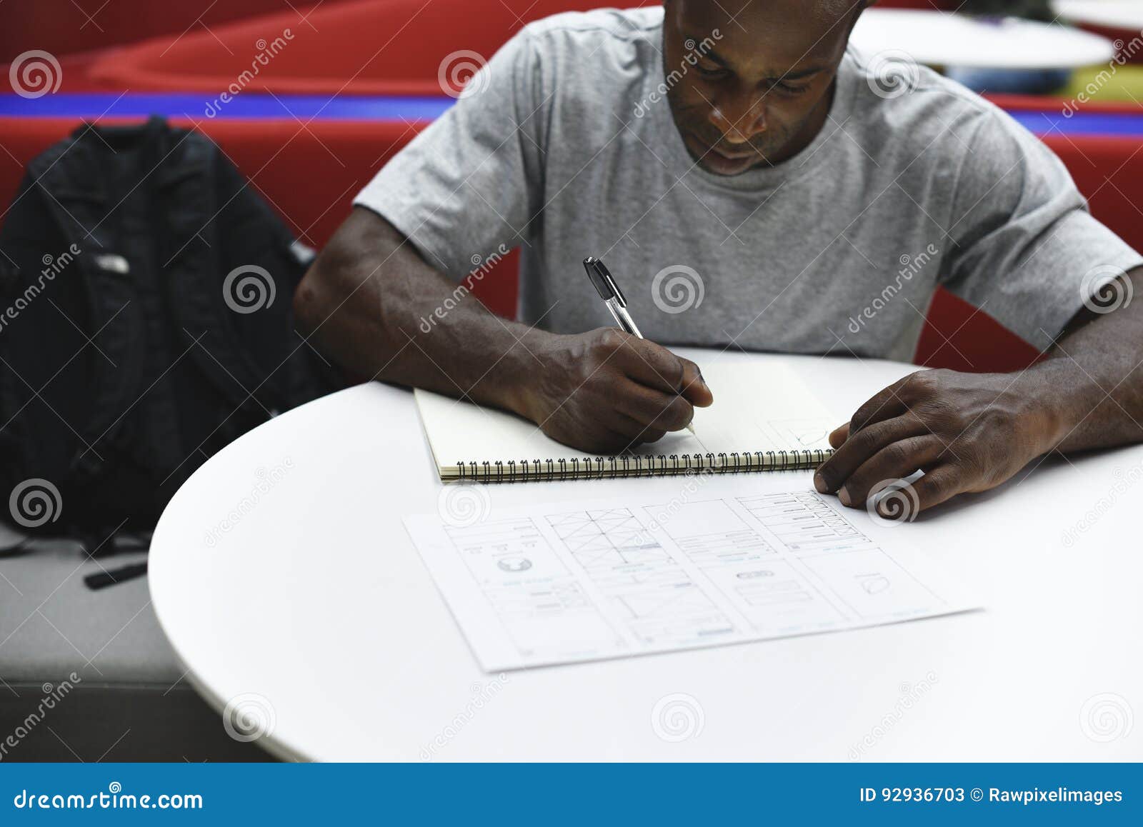 Startup Business People Writing on Notebook Stock Image - Image of ...