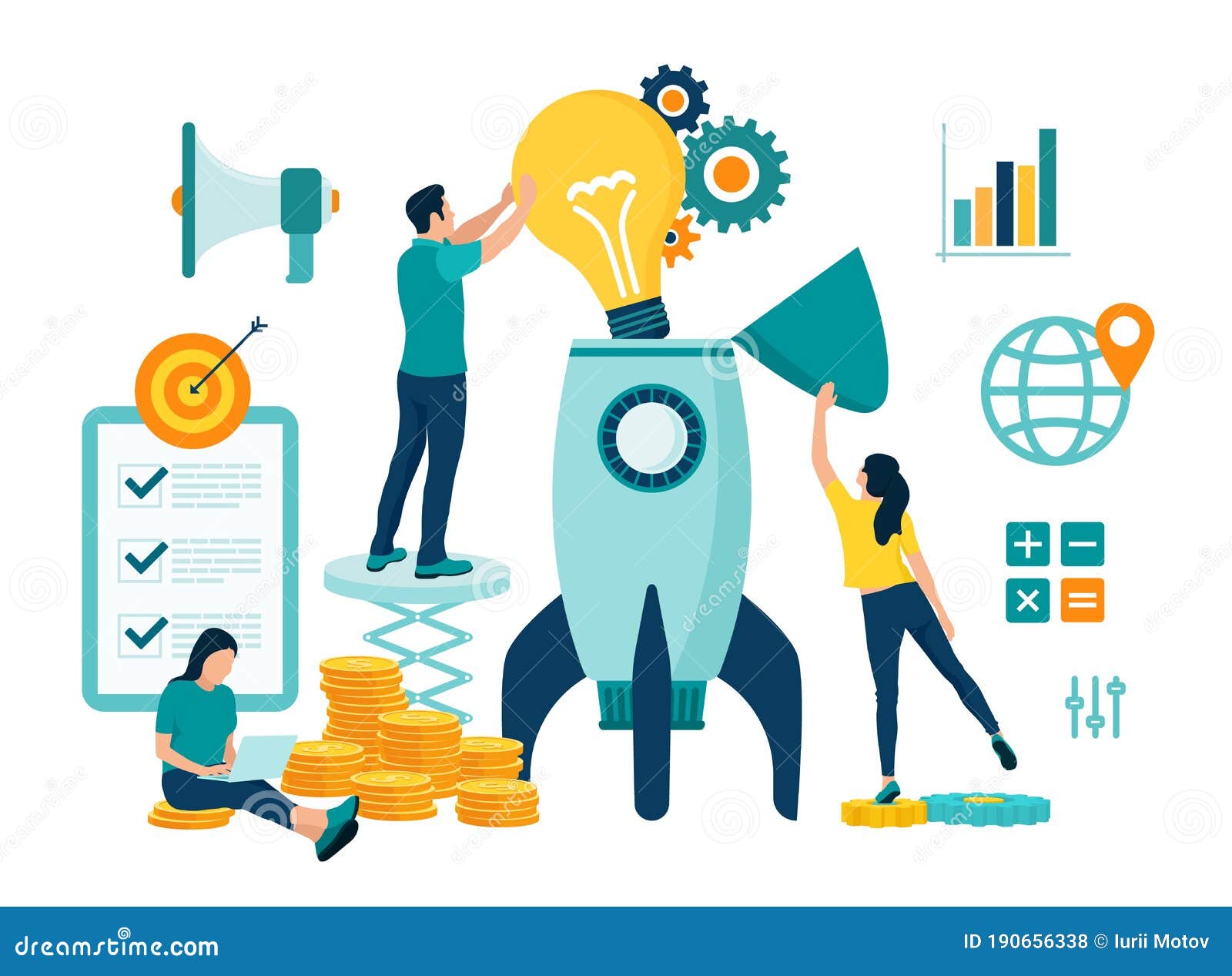 Startup Business Project Launch. Idea through Planning and Strategy ...