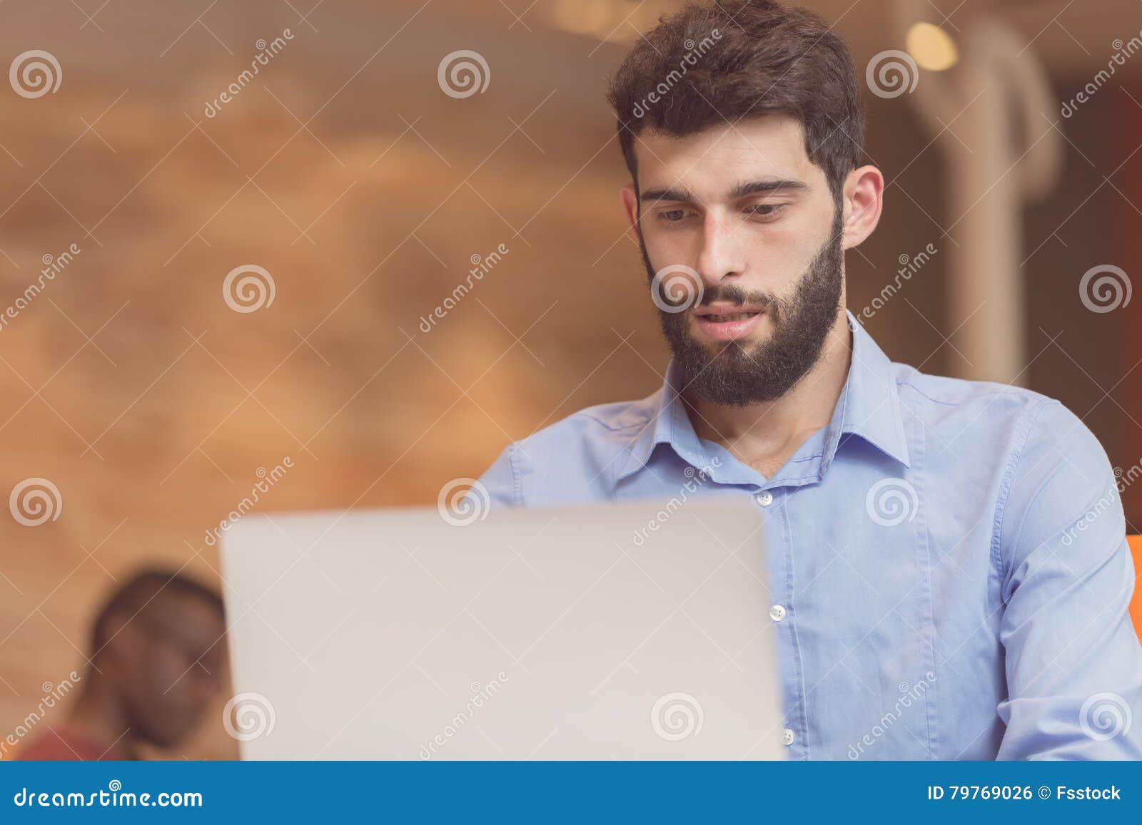 Startup Business, Software Developer Working on Computer at Modern ...