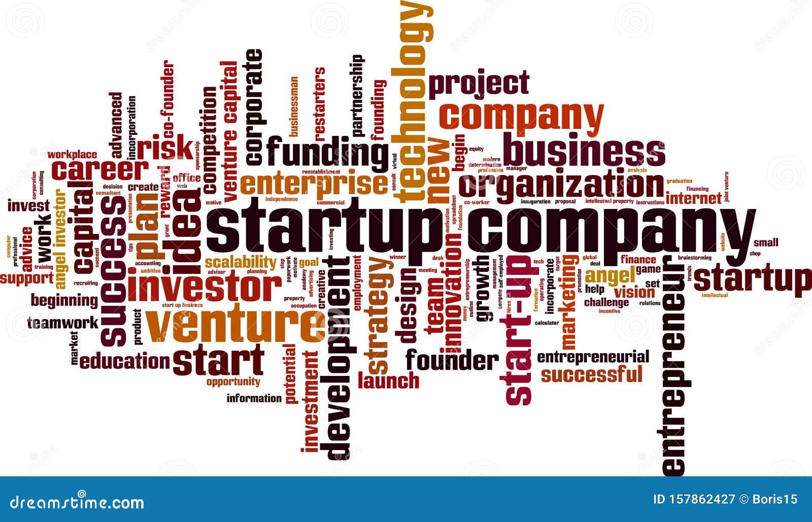 Startup company word cloud stock vector. Illustration of investment ...