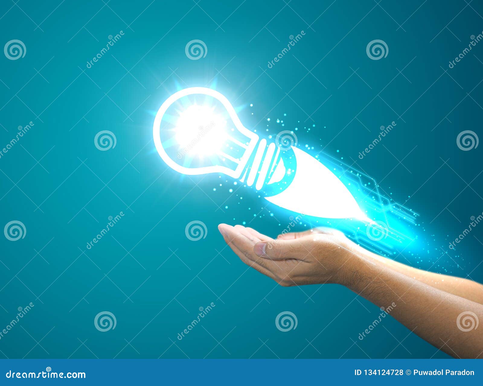 Startup Concept on Blue Background Stock Photo - Image of project ...