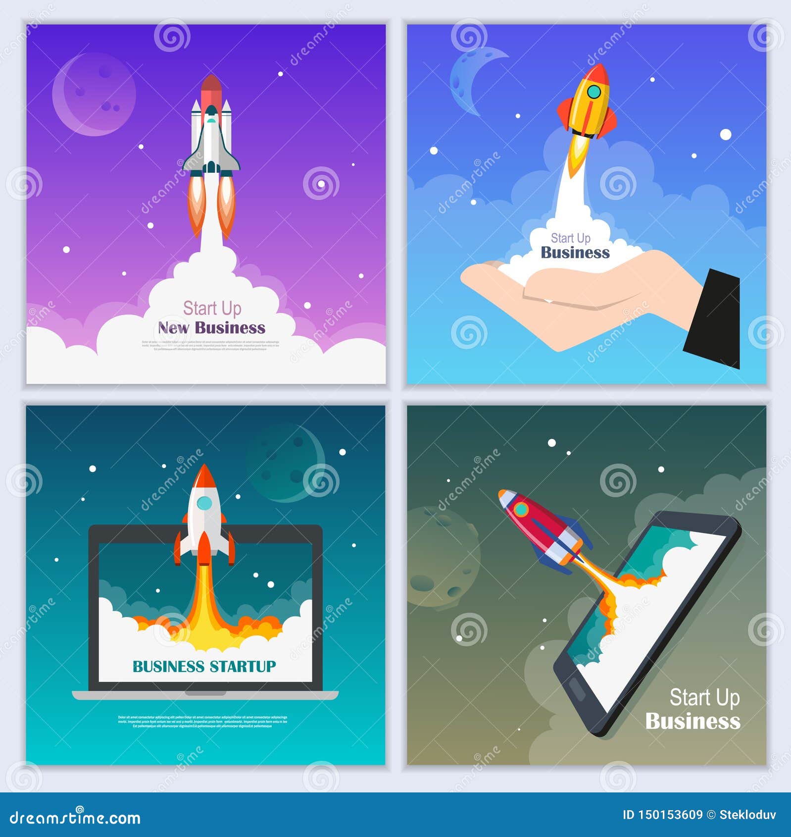 Startup concept design stock vector. Illustration of idea - 150153609