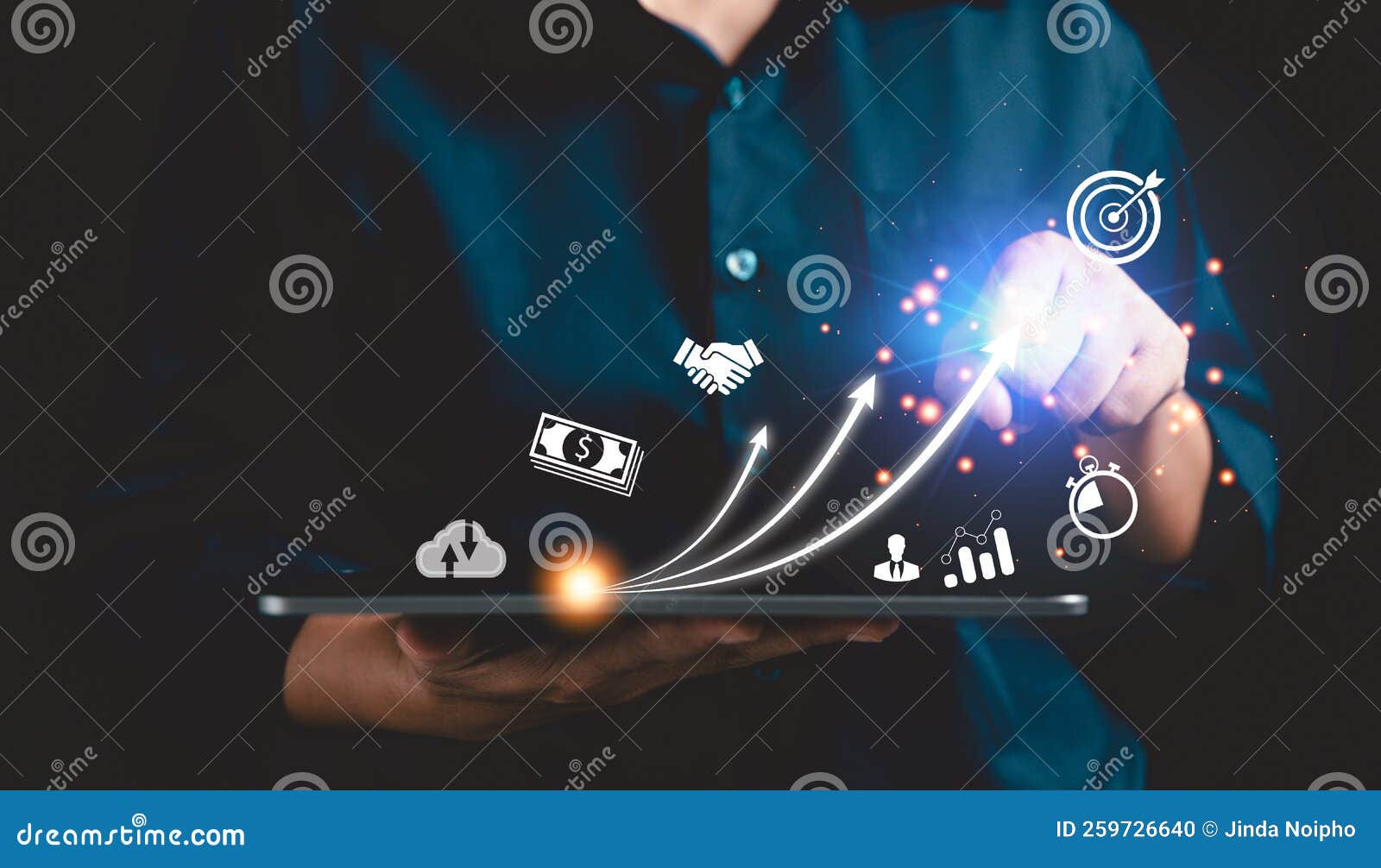 Startup Concept with Icon Business and Network Connection on Modern ...