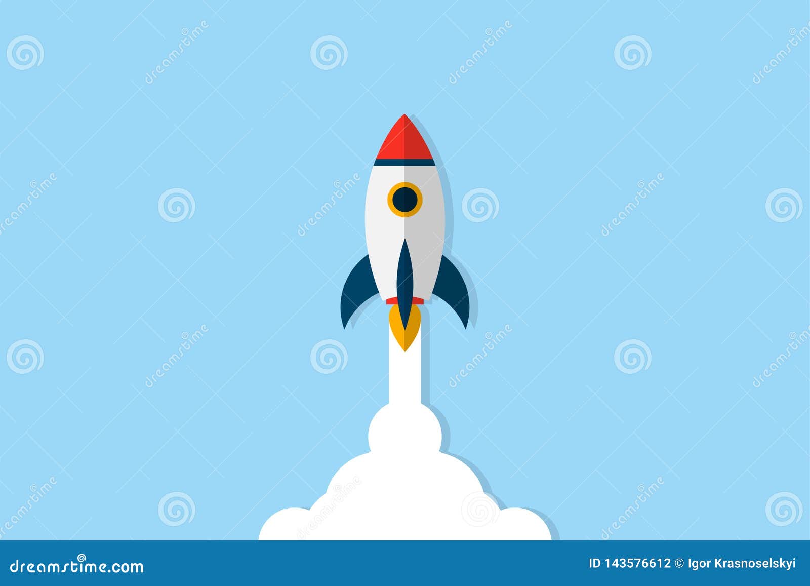 Startup Concept. Start Up Illustration. Rocket Launch. Rocket Fly Up ...