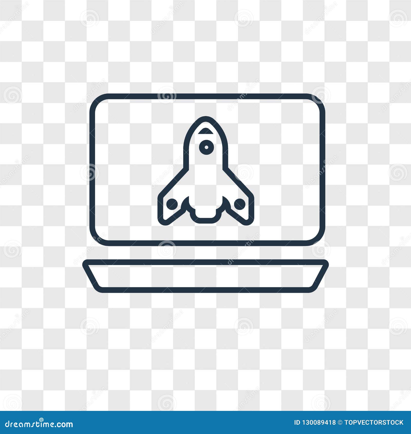 Startup Concept Vector Linear Icon Isolated on Transparent Background ...