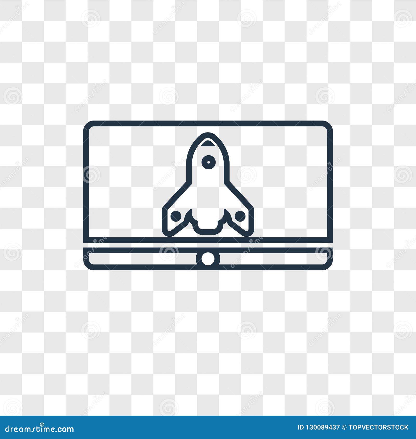 Startup Concept Vector Linear Icon Isolated on Transparent Background ...