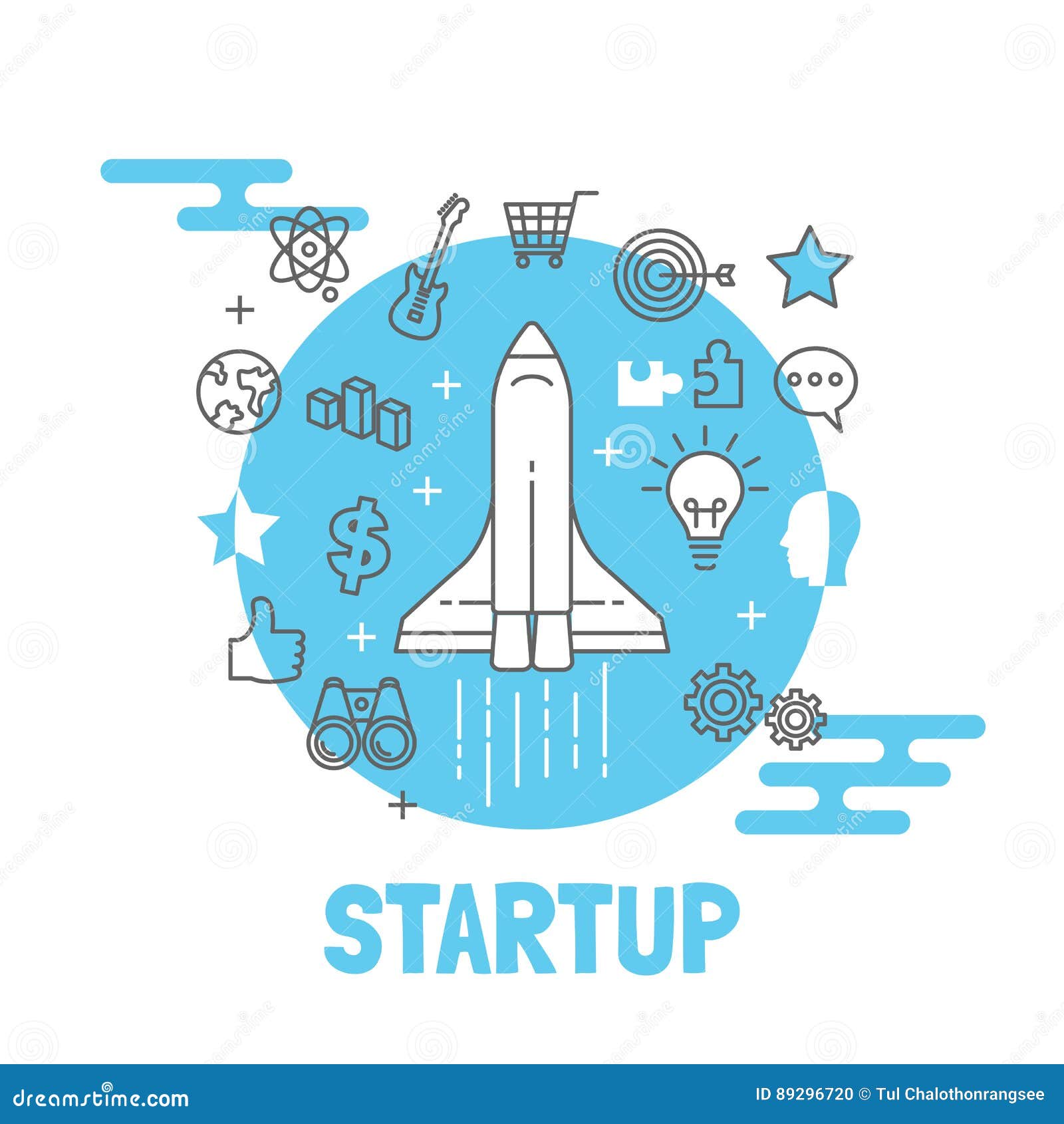 Startup concept stock vector. Illustration of development - 89296720
