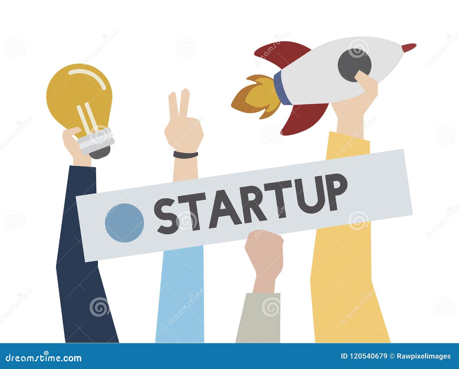 Startup and Creative Ideas Concept Stock Vector - Illustration of ...