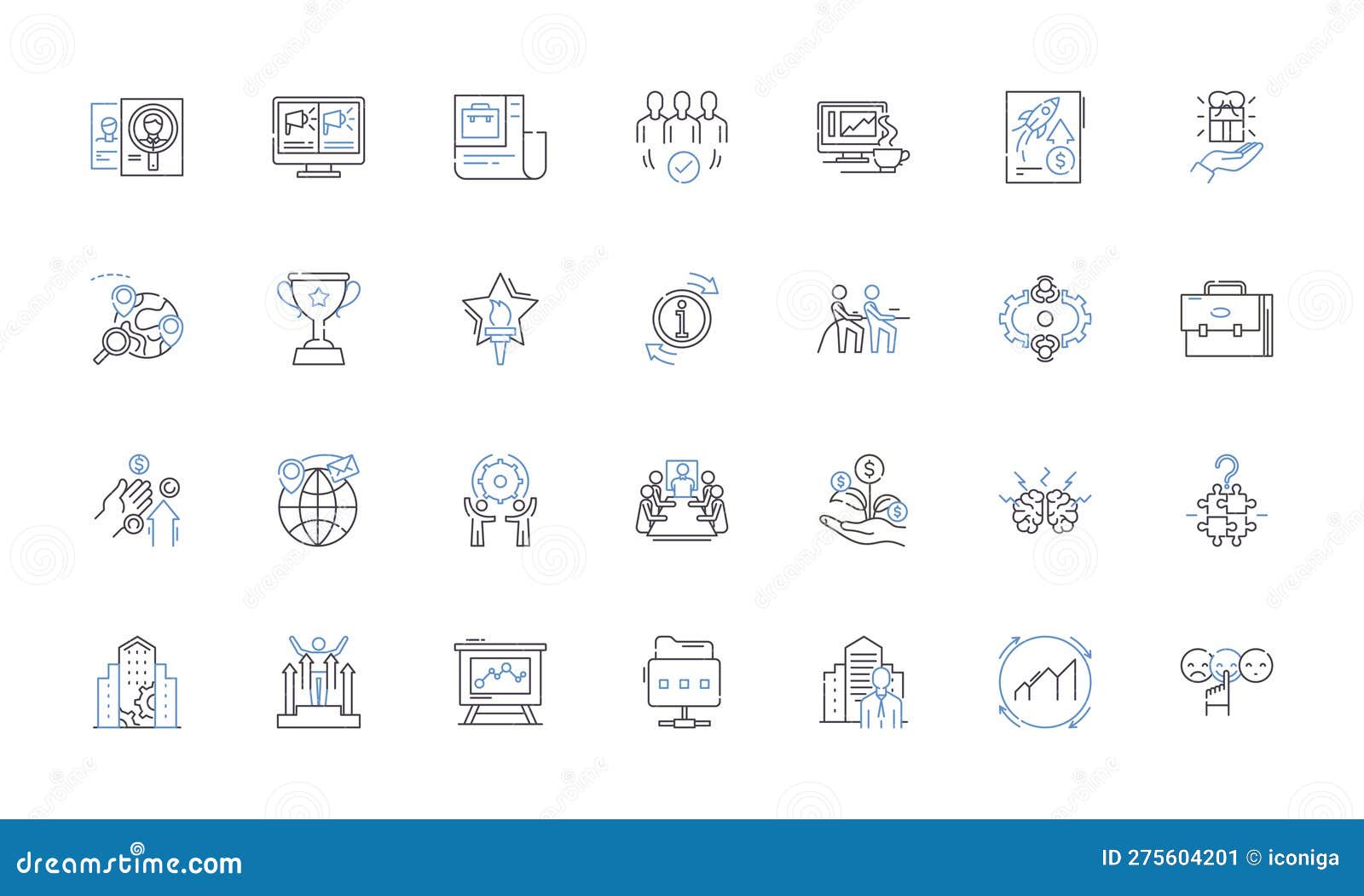Startup Evolution Line Icons Collection. Innovation, Entrepreneurship ...