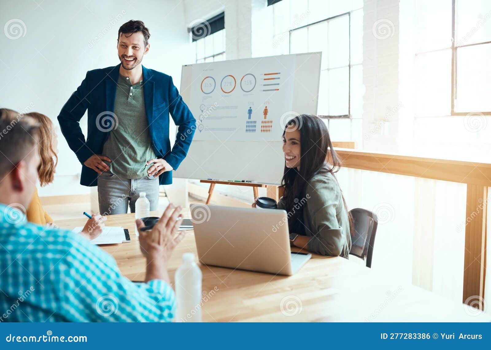 Startup Growth Driven by Creative Collaborations. a Group of Young Businesspeople Having a ...