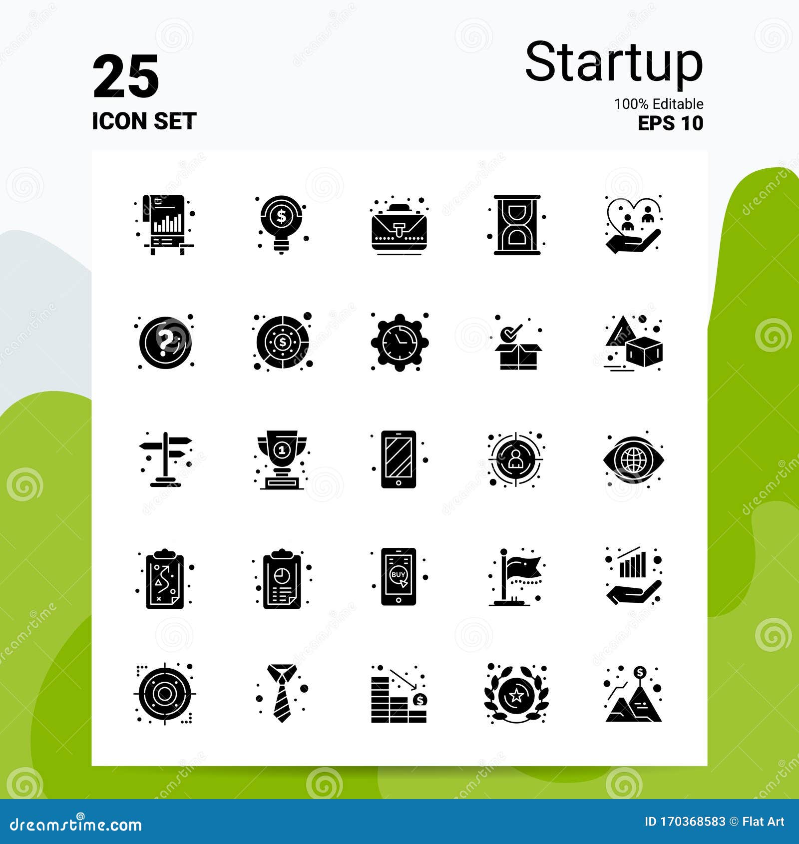 25 Startup Icon Set. 100 Editable EPS 10 Files Stock Vector ...