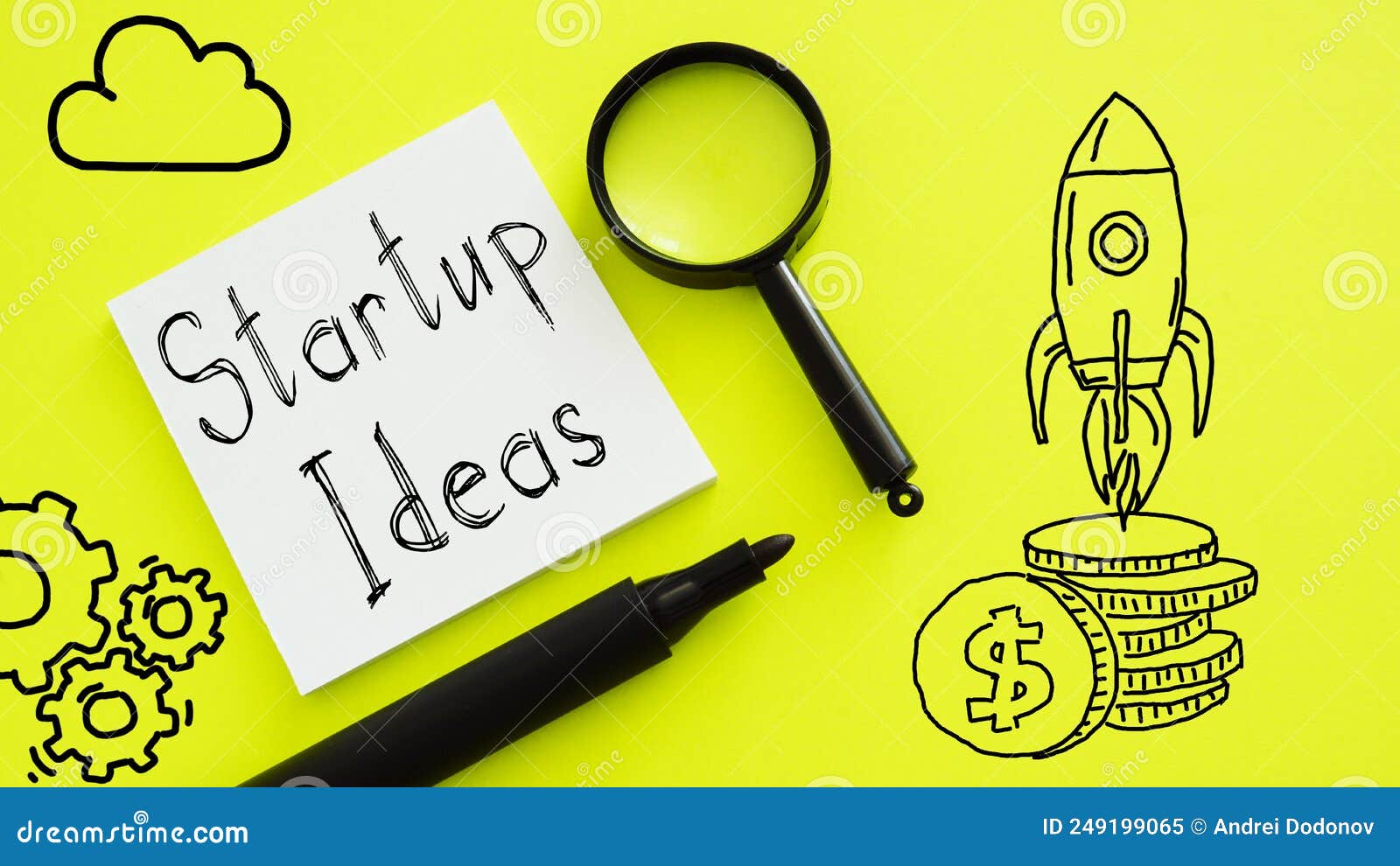 Startup Ideas are Shown Using the Text Stock Image - Image of startup ...