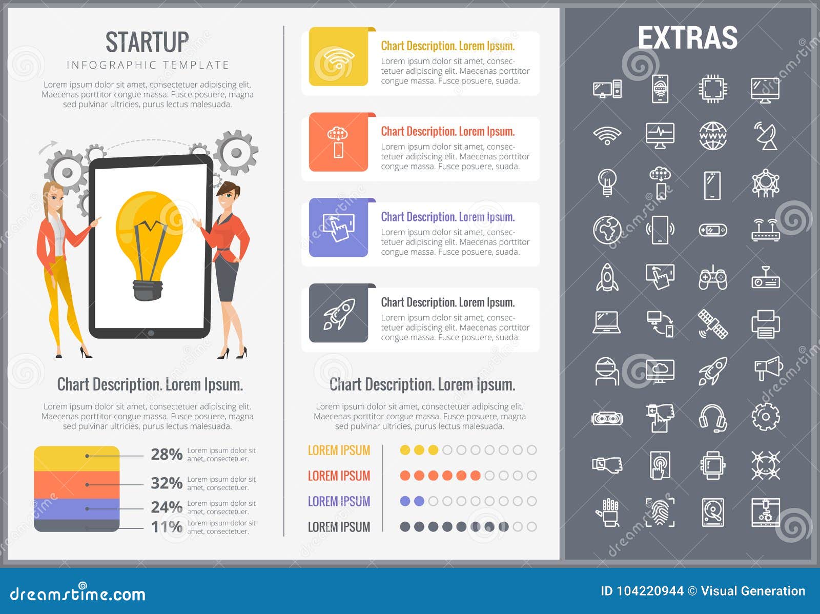 Startup Infographic Template, Elements and Icons. Stock Vector ...