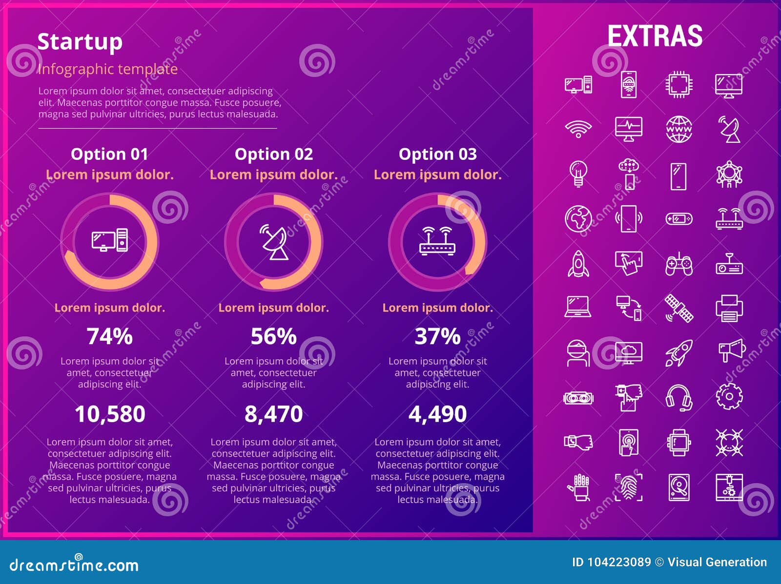 Startup Infographic Template, Elements and Icons. Stock Vector ...