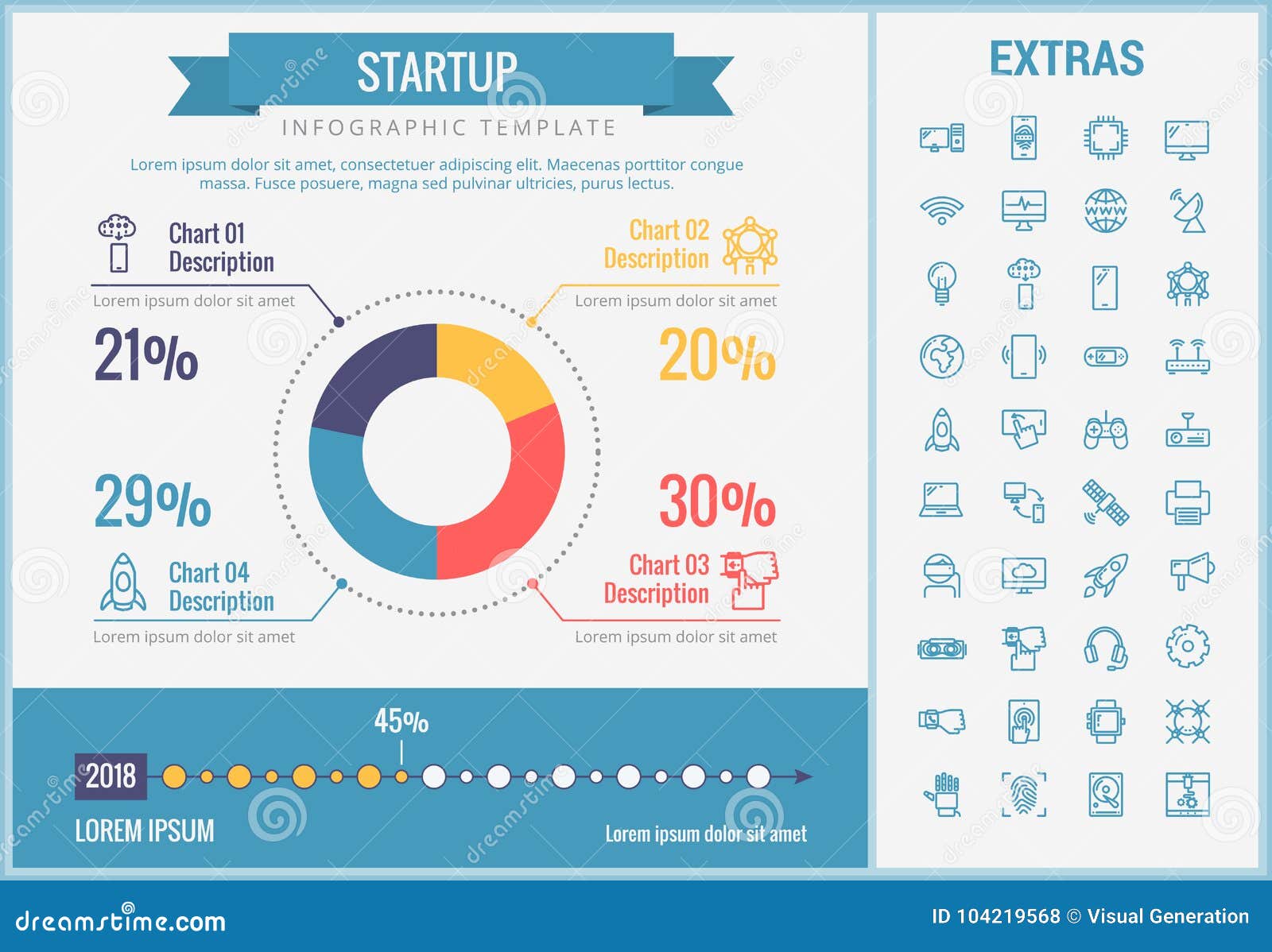 Startup Infographic Template, Elements and Icons. Stock Vector ...