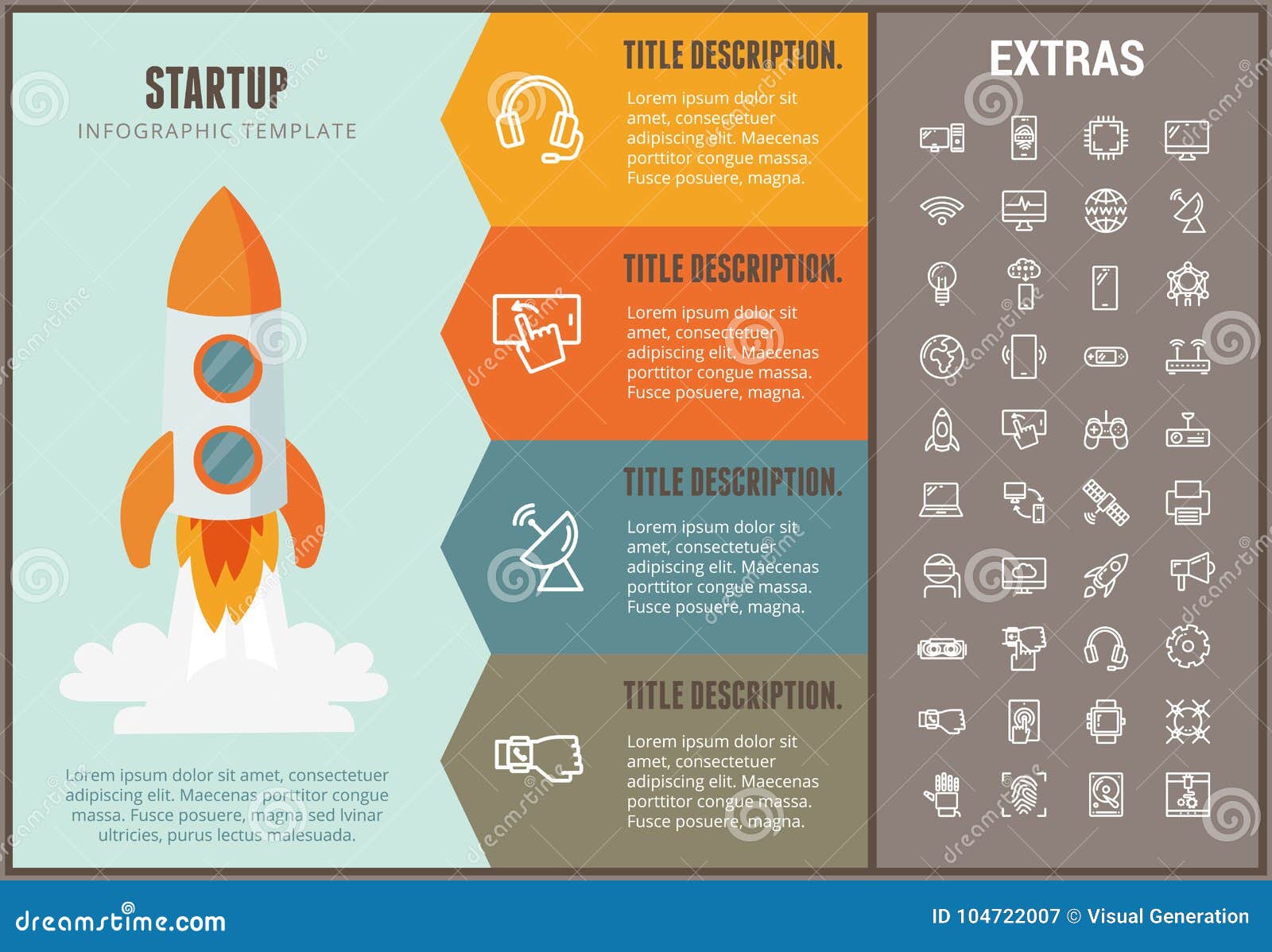 Startup Infographic Template, Elements and Icons. Stock Vector ...