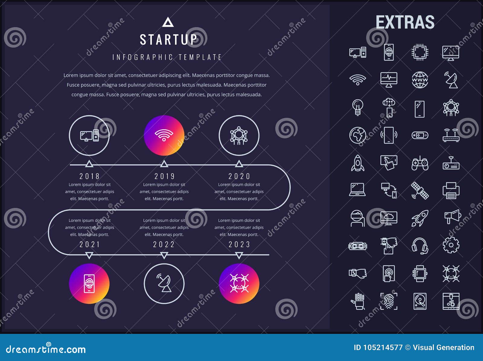 Startup Infographic Template, Elements and Icons. Stock Vector ...