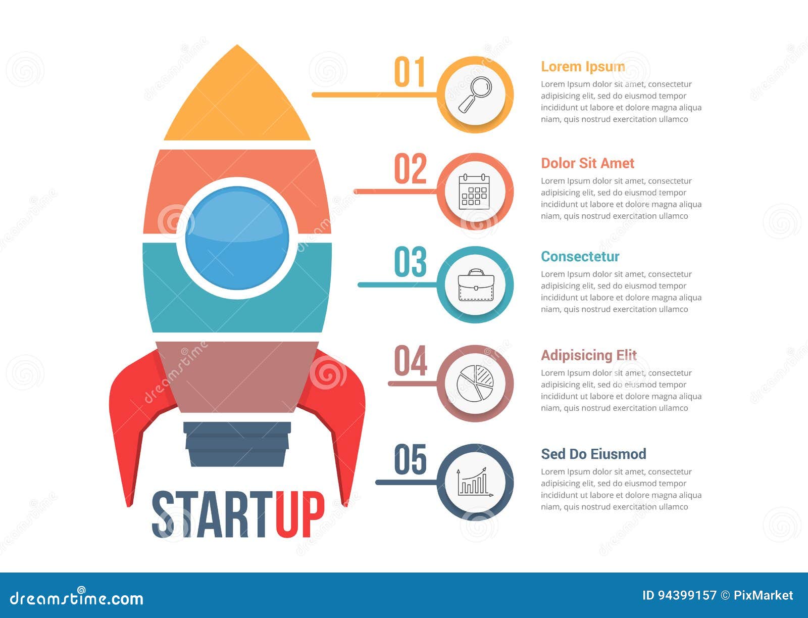 StartUp Infographics stock vector. Illustration of rocketship - 94399157
