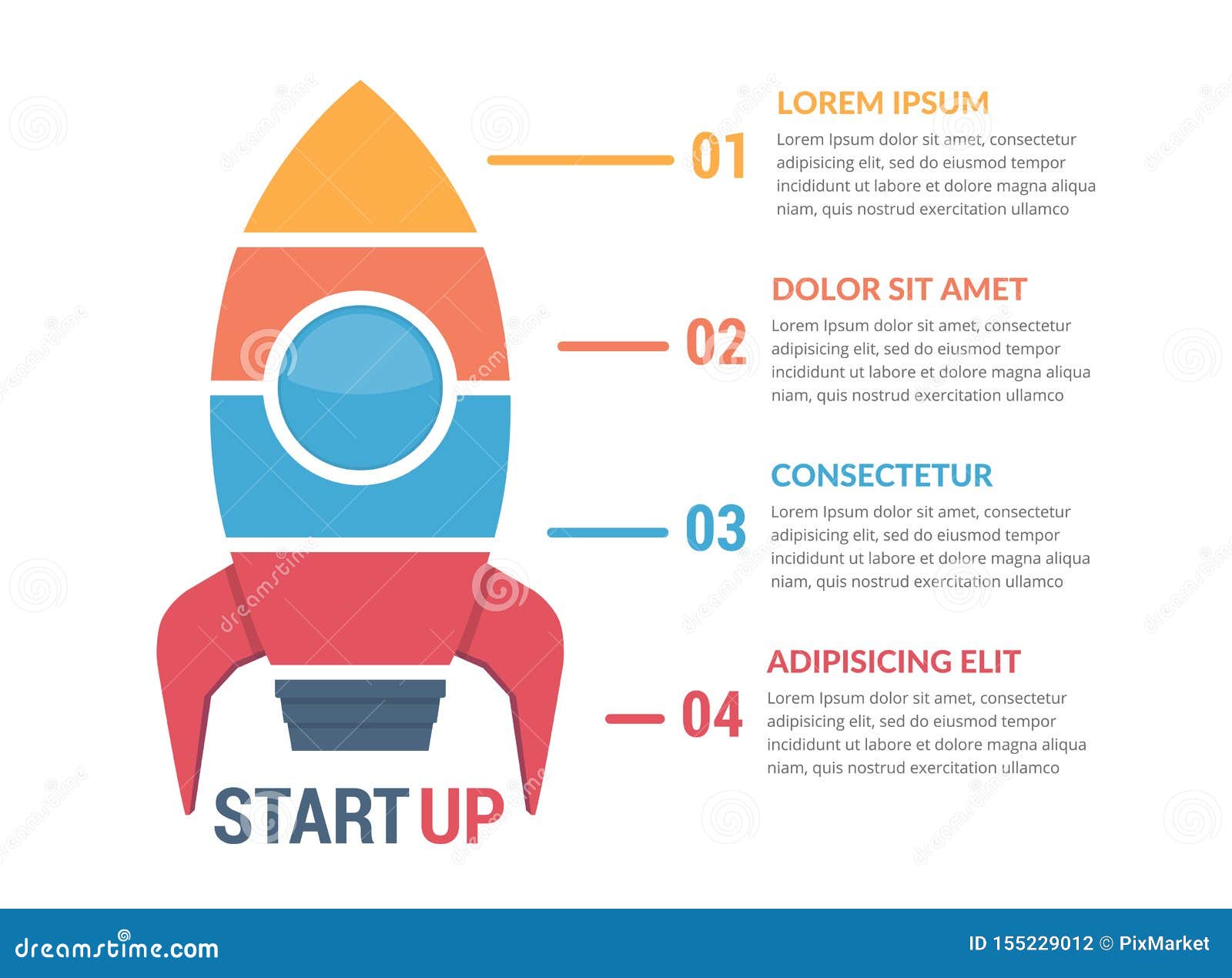 StartUp Infographics stock vector. Illustration of numbers - 155229012