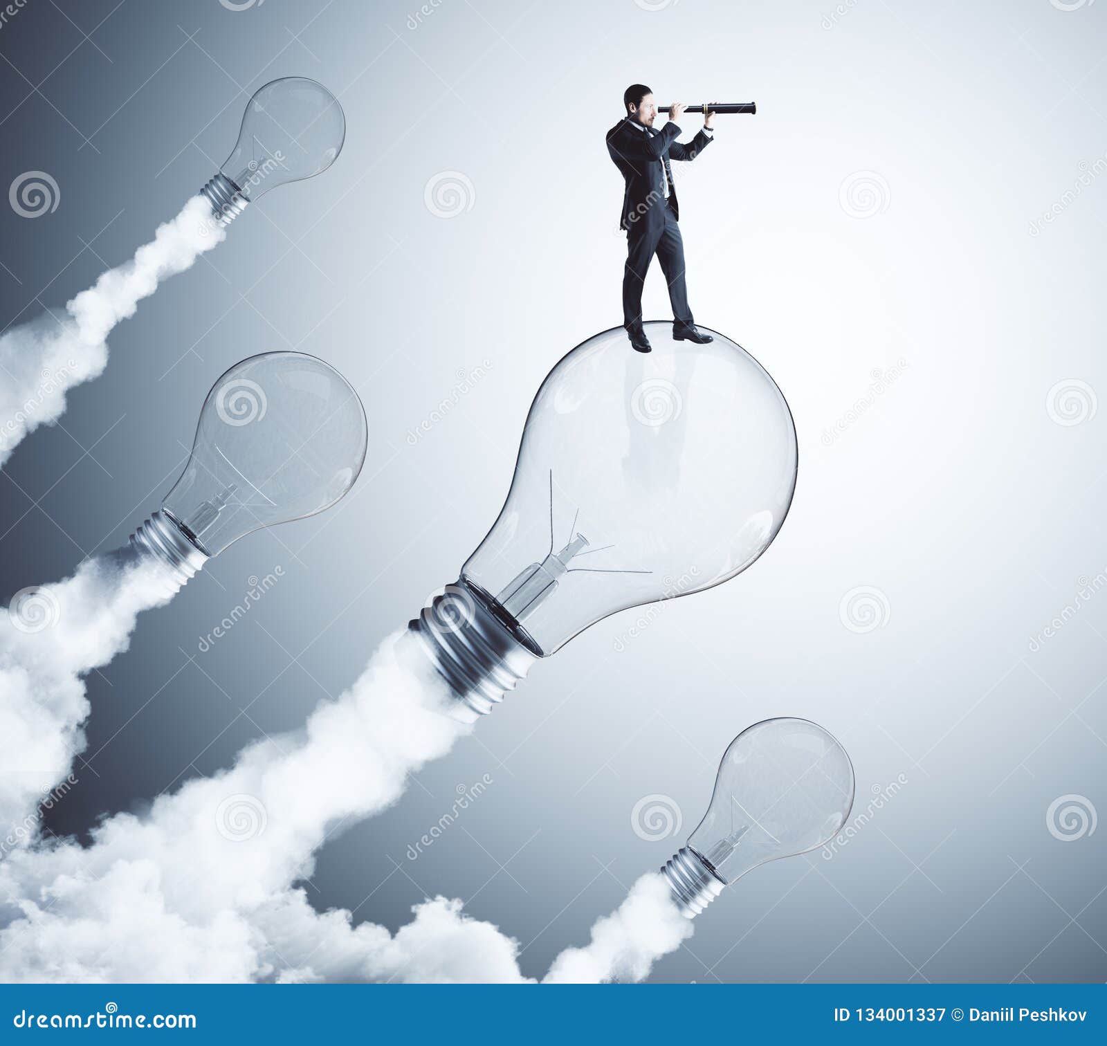 Startup, Innovation and Vision Concept Stock Image - Image of lamp ...