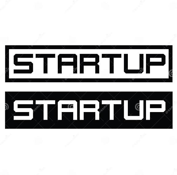 Startup Label Flat Illustration Stock Vector - Illustration of imprint ...