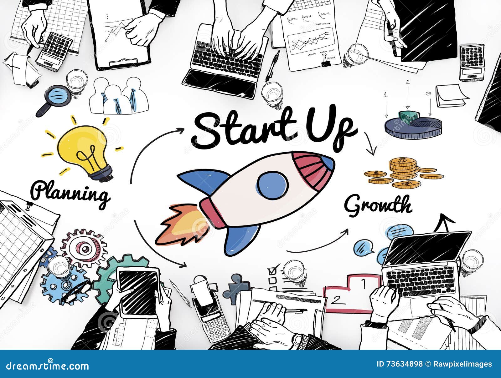 Startup Launch Opportunity Plan Ideas Concept Stock Illustration ...