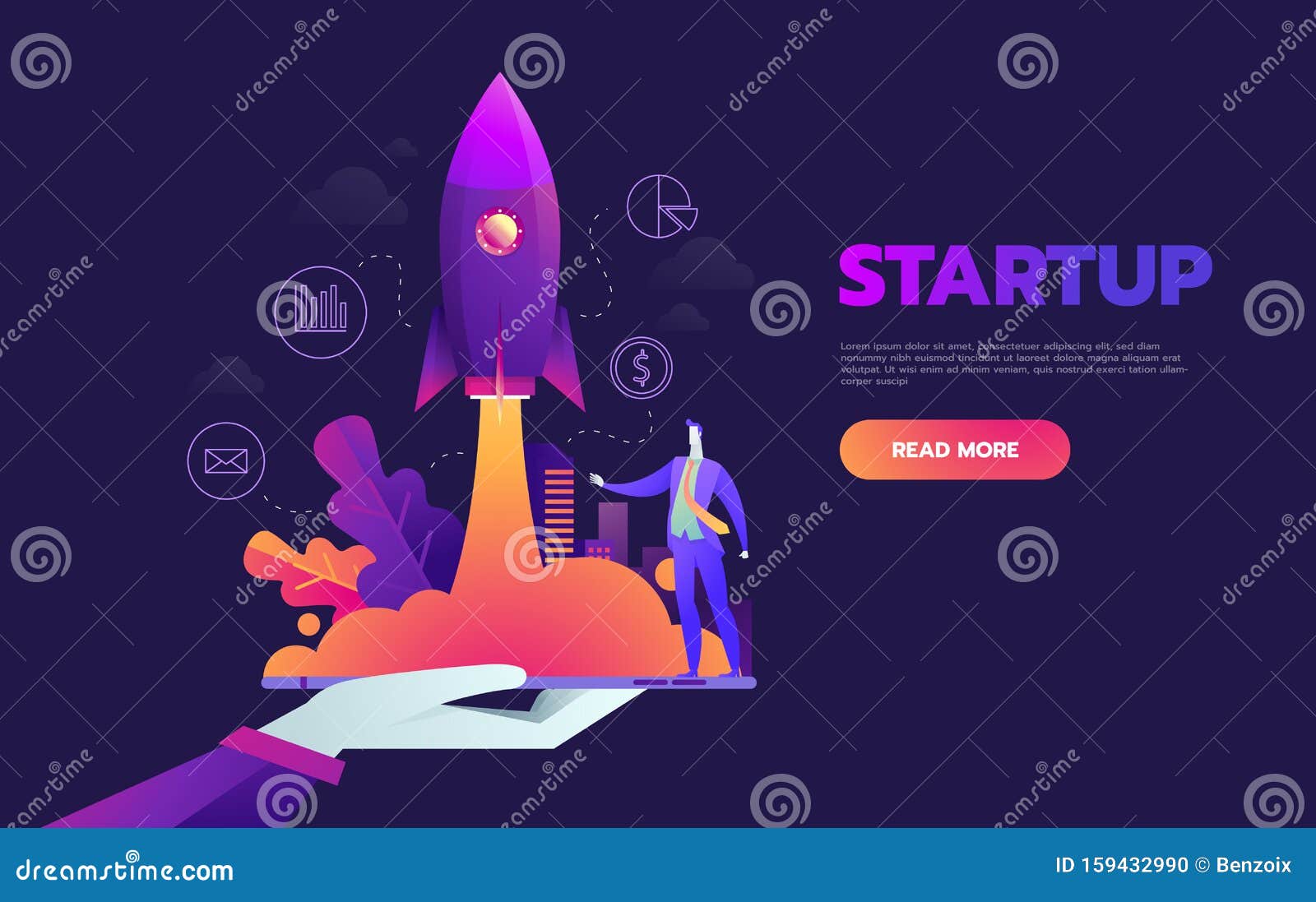 Startup Launching Process Isometric Infographic Technology Online ...