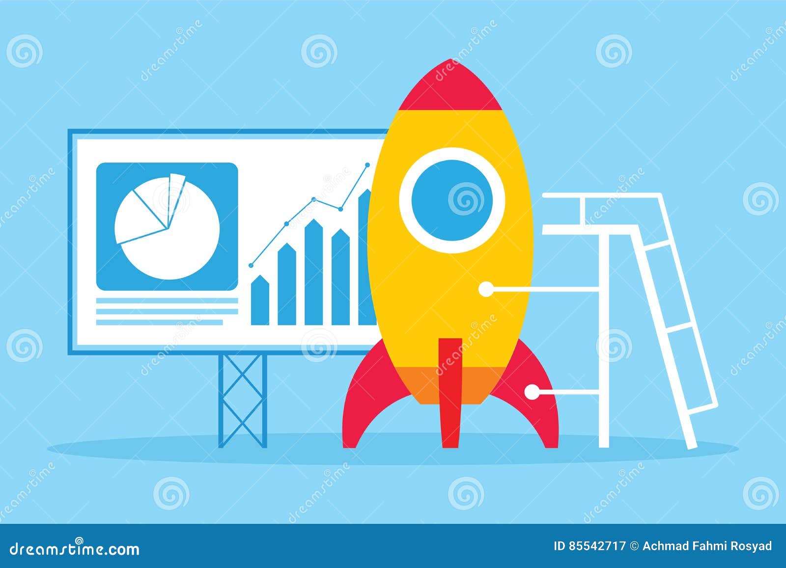Startup Launching Strategy Illustration Stock Vector - Illustration of ...