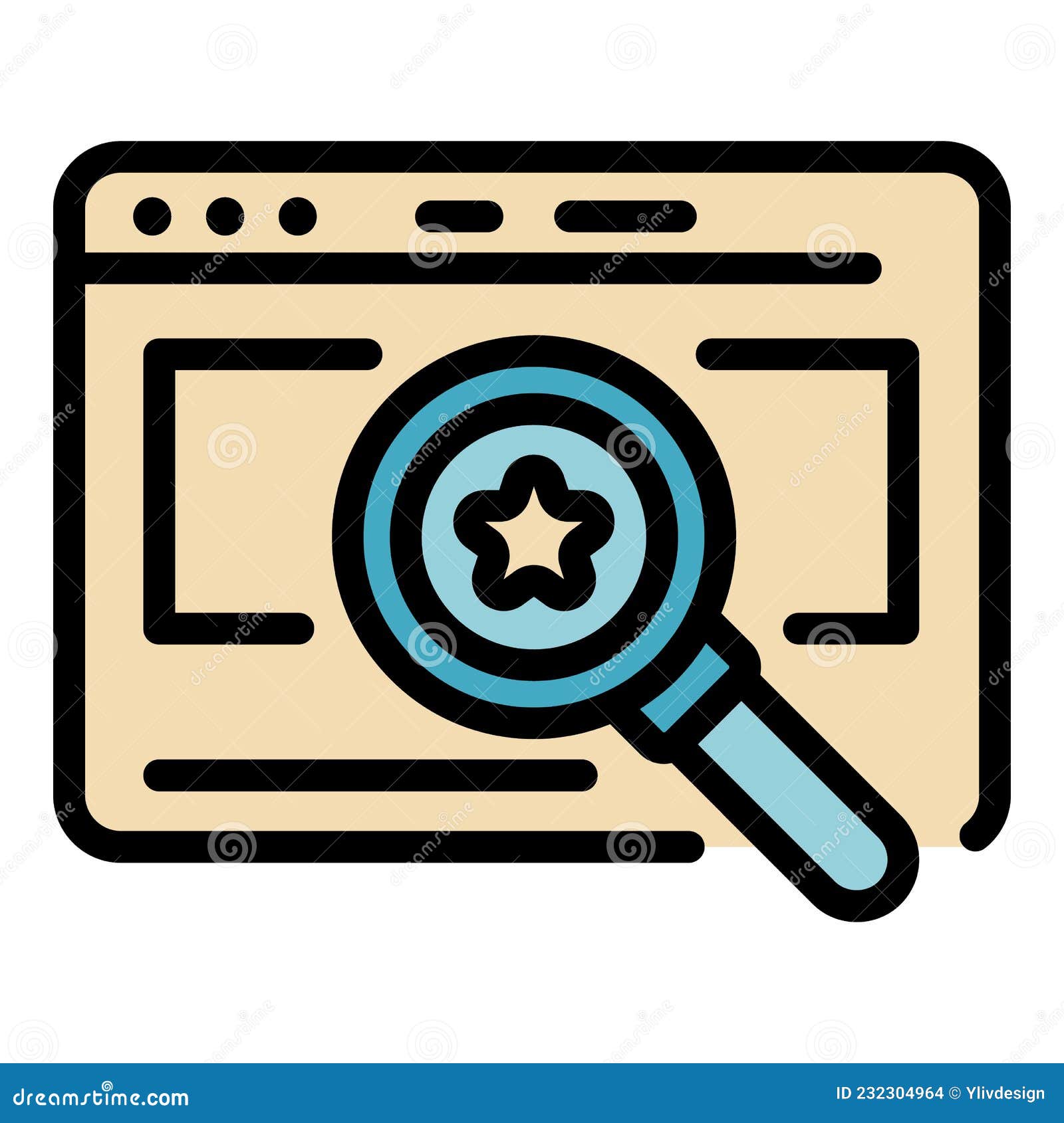 Startup Magnifier Icon Color Outline Vector Stock Vector - Illustration ...