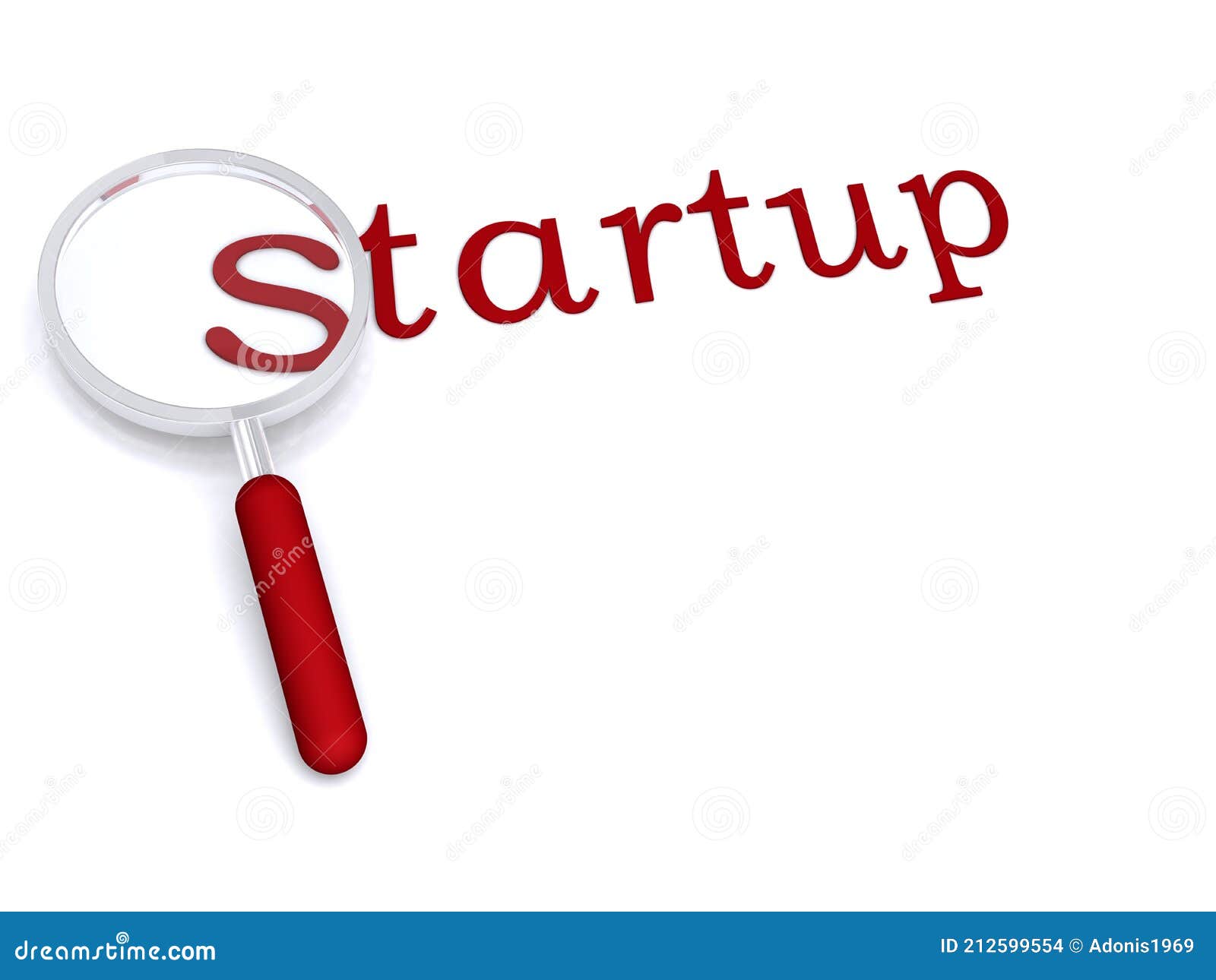 Startup with Magnifying Glass Stock Photo - Image of idea, entrepreneur ...