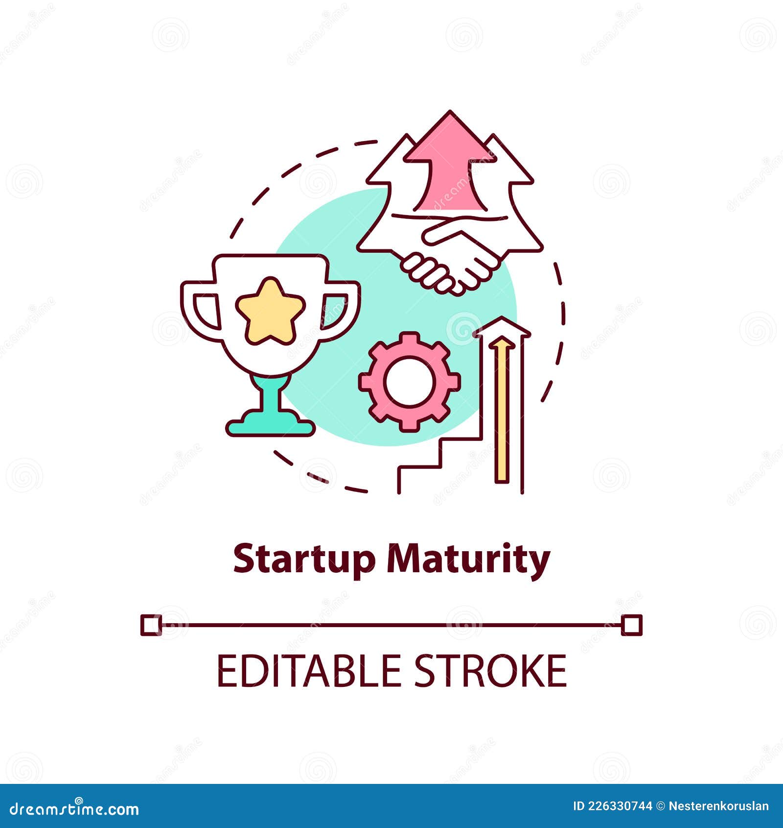 Startup Maturity Concept Icon Stock Vector - Illustration of strategy ...