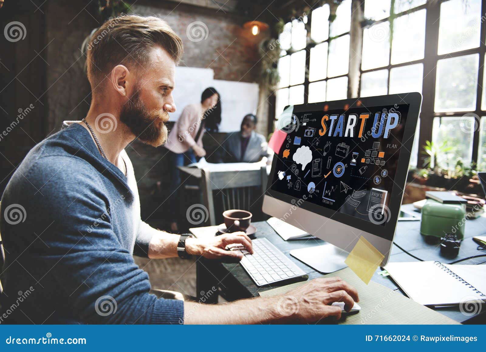 Startup New Business Launch Development Concept Stock Photo - Image of ...