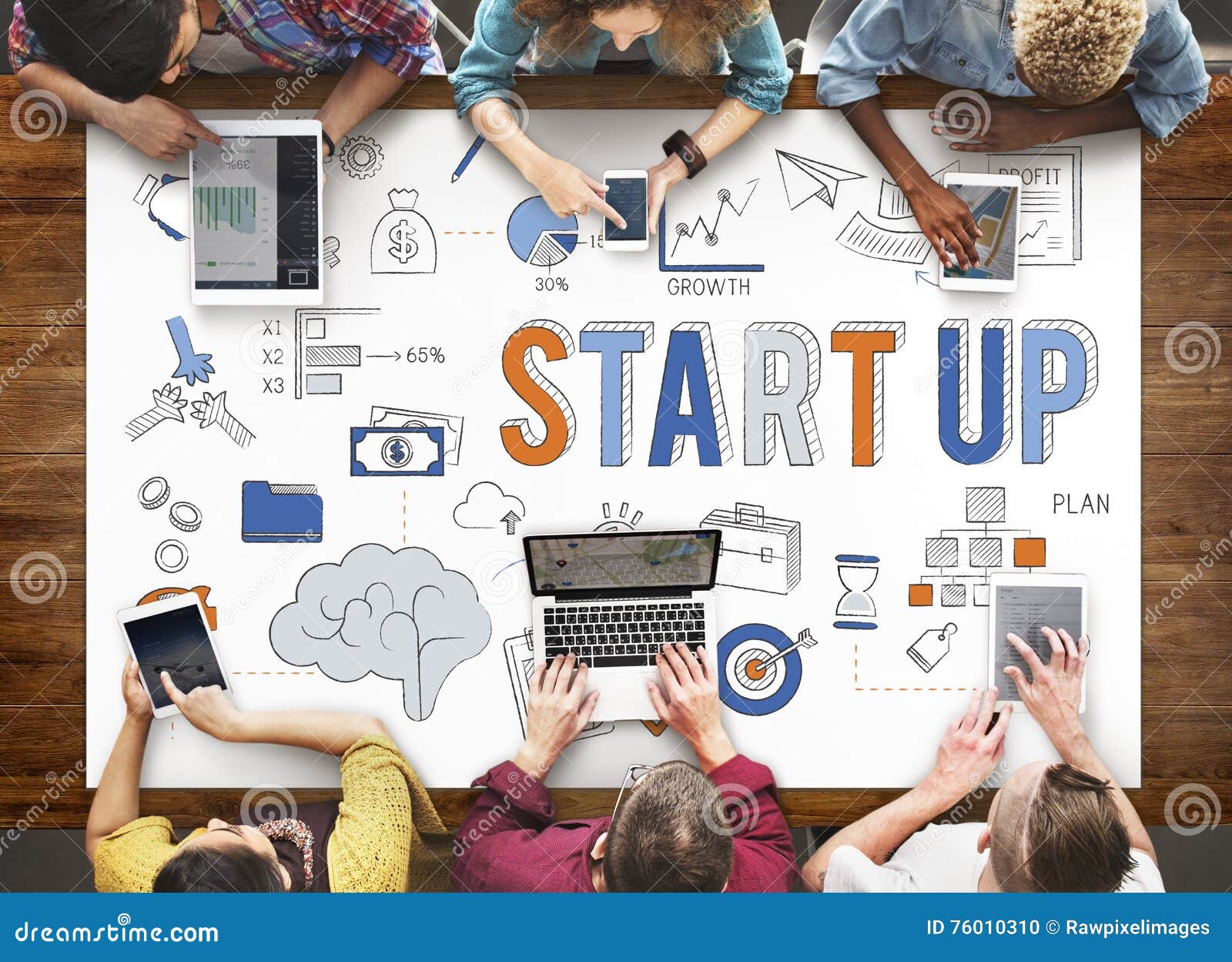 Startup New Business Launch Development Concept Stock Photo - Image of ...