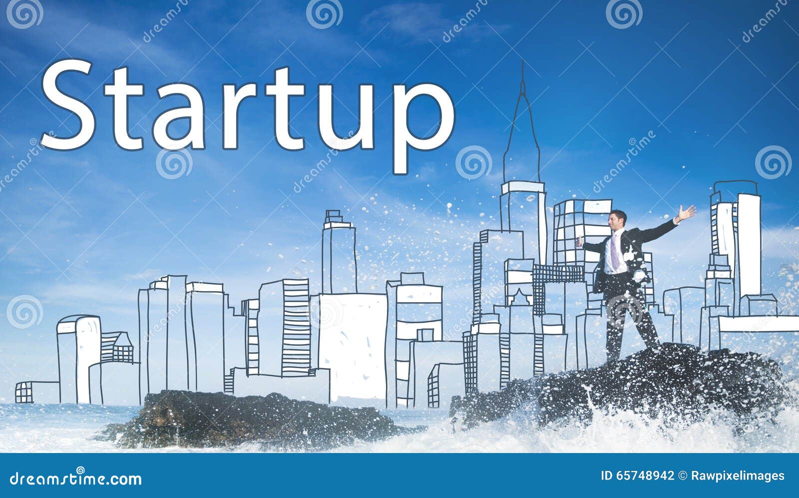 Startup New Business Vision Strategy Launch Concept Stock Illustration ...