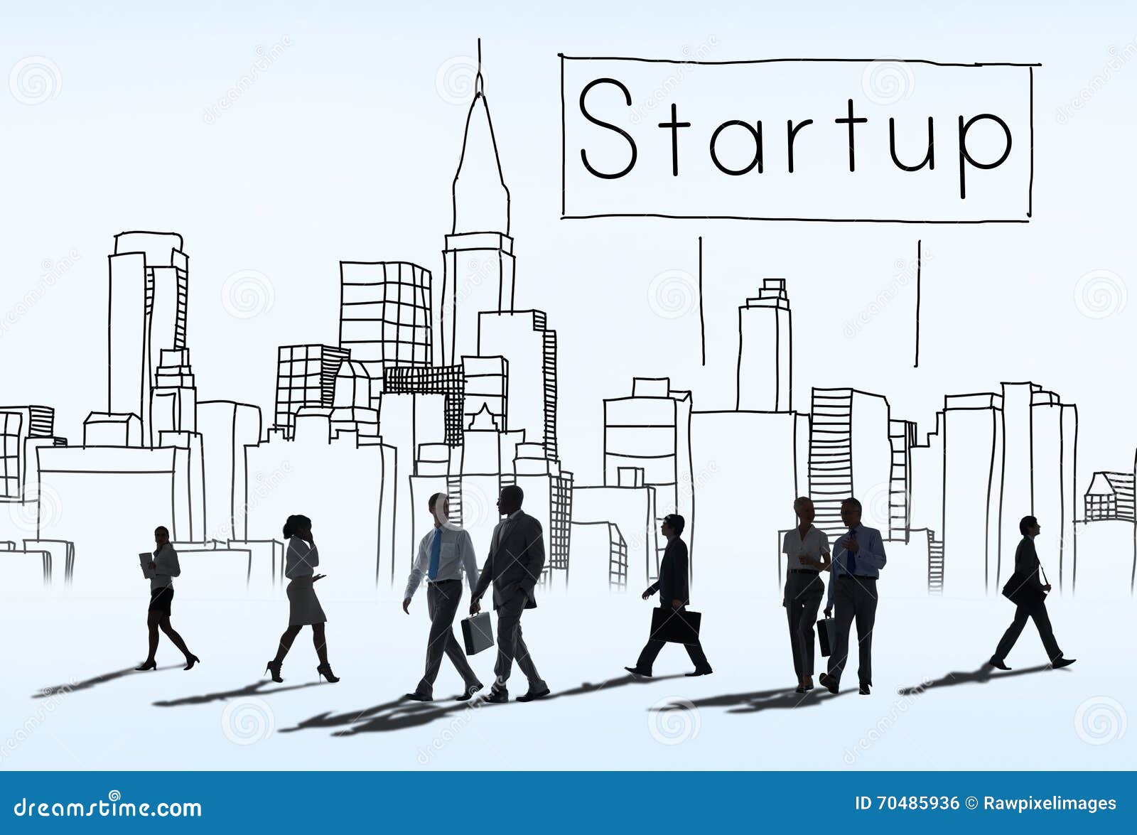 Startup New Business Vision Strategy Launch Concept Stock Illustration ...