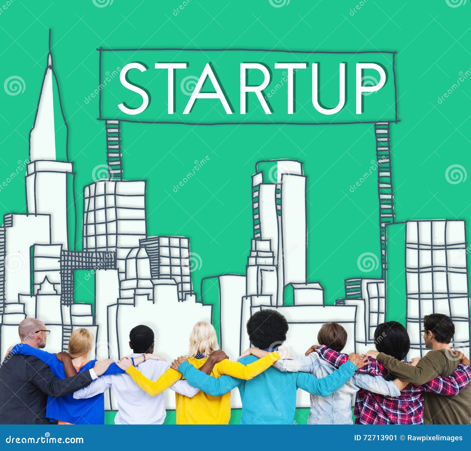 Startup New Business Vision Strategy Launch Concept Stock Illustration ...