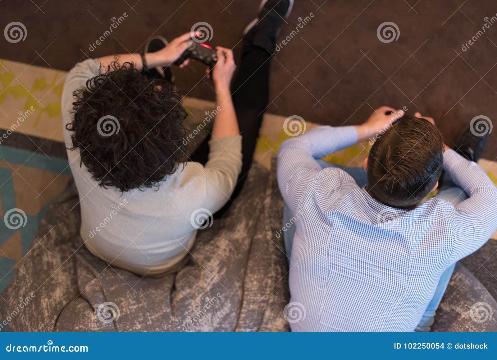Startup Office Workers Playing Computer Games Stock Photo - Image of ...