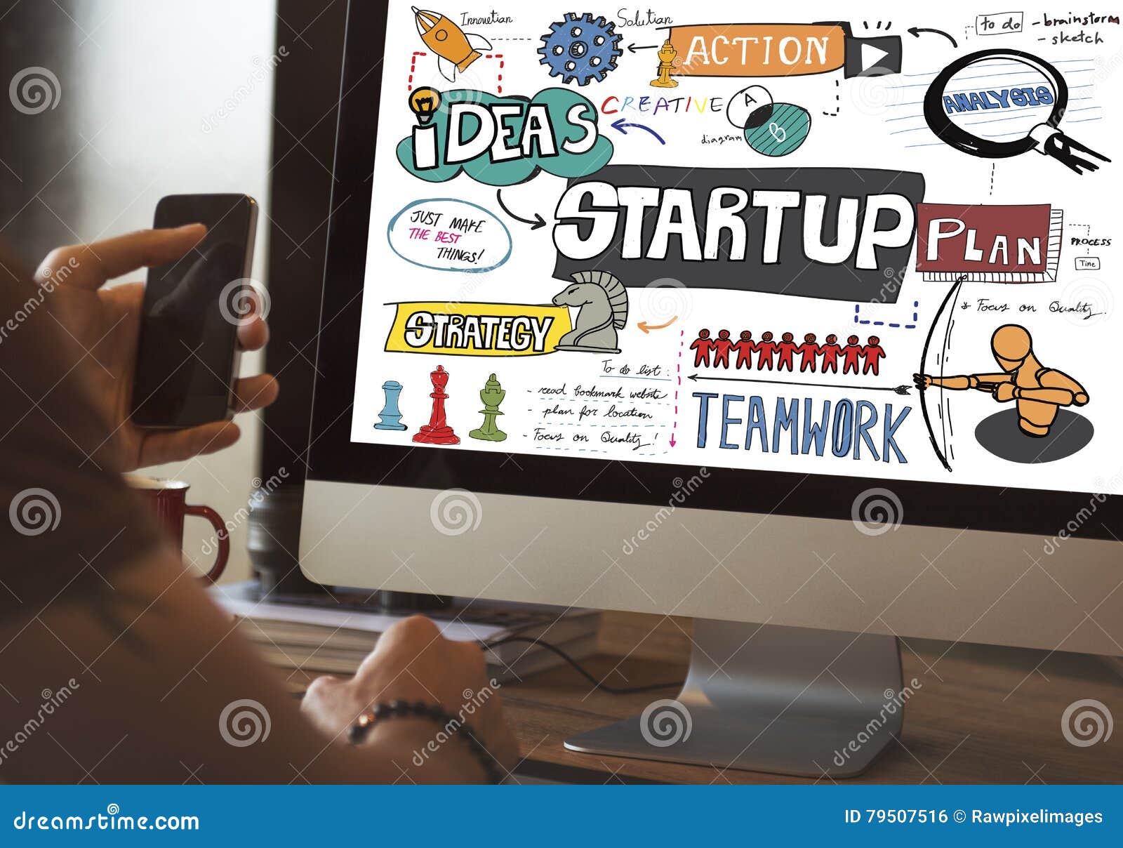 Startup Plan Analysis Graphic Concept Stock Photo - Image of browsing ...