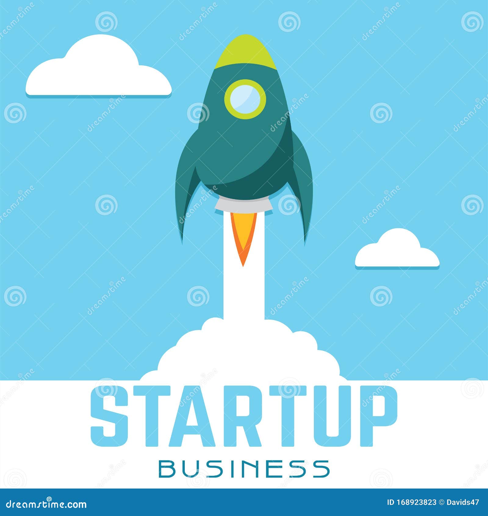 Startup Poster Under Stairs Stock Photography | CartoonDealer.com #75356300