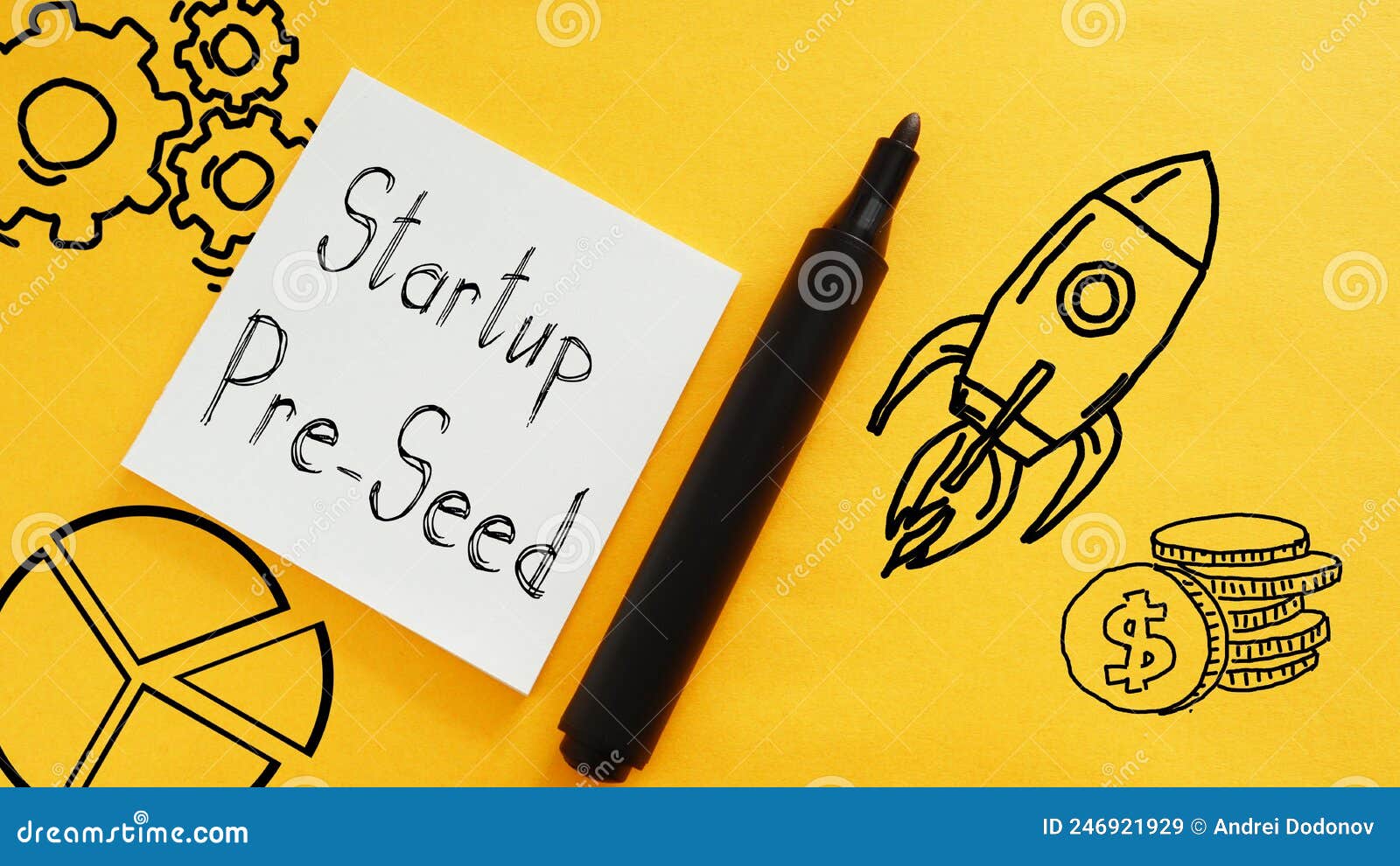 Startup Pre-Seed is Shown Using the Text Stock Image - Image of modern ...