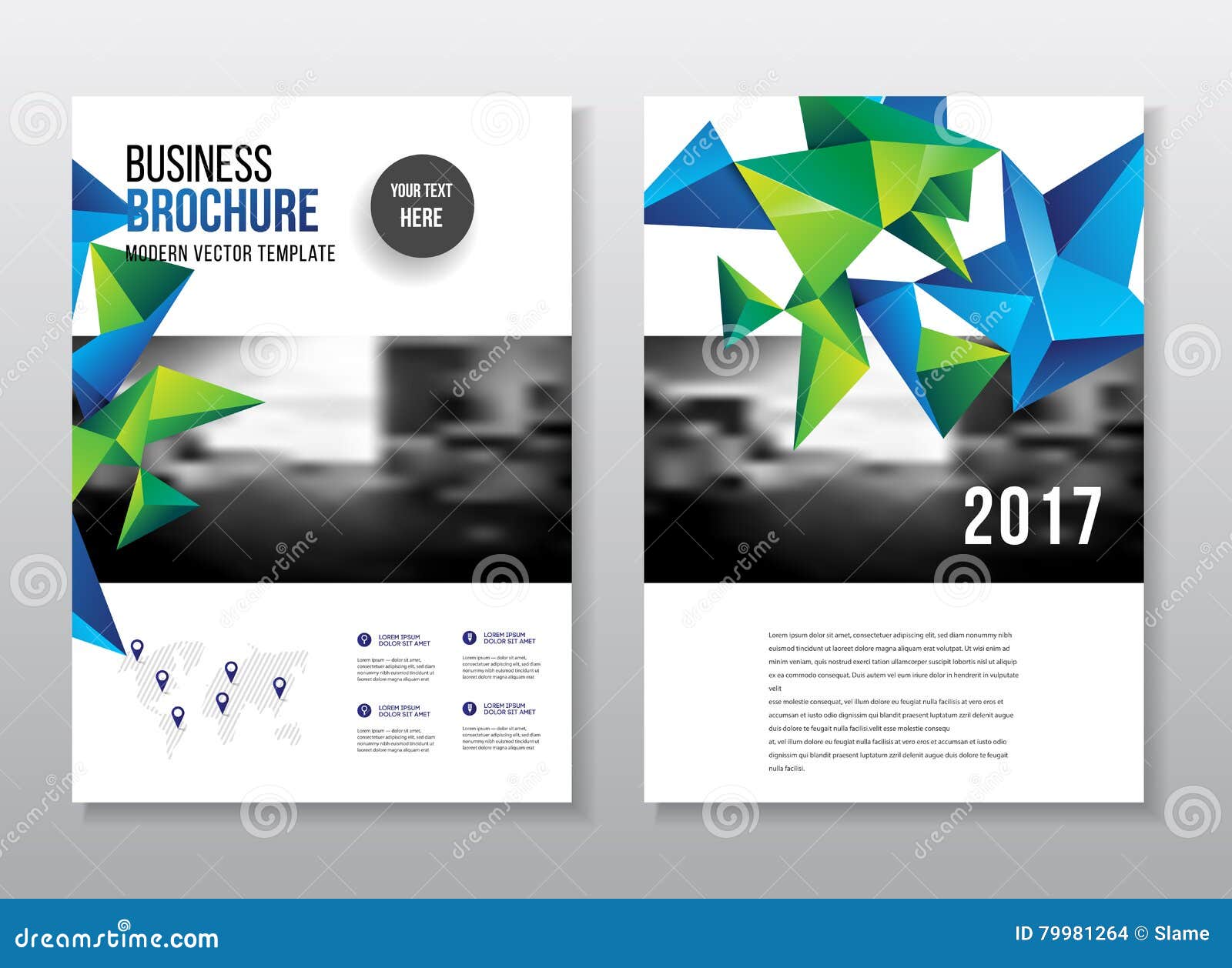 Startup Presentation Layout or Business Flyer. Annual Report Vector ...