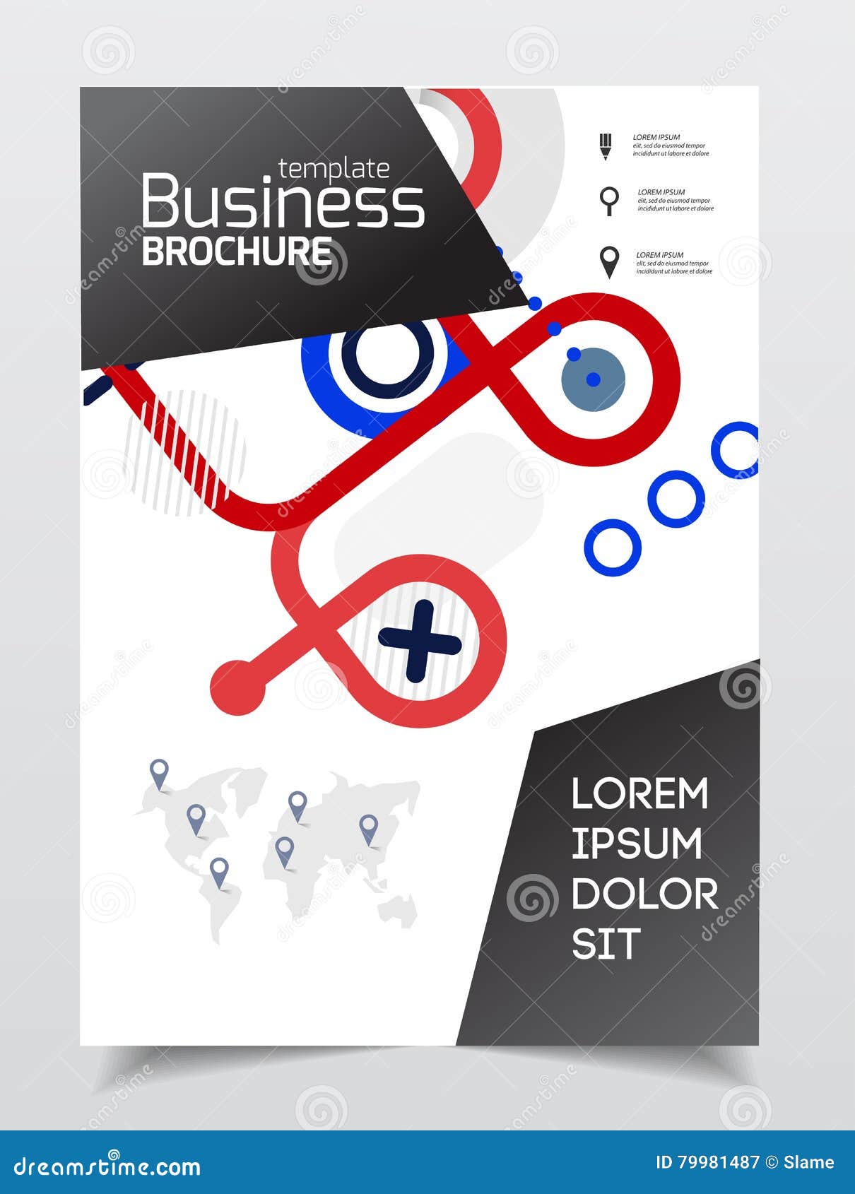 Startup Presentation Layout or Business Flyer. Annual Report Vector ...